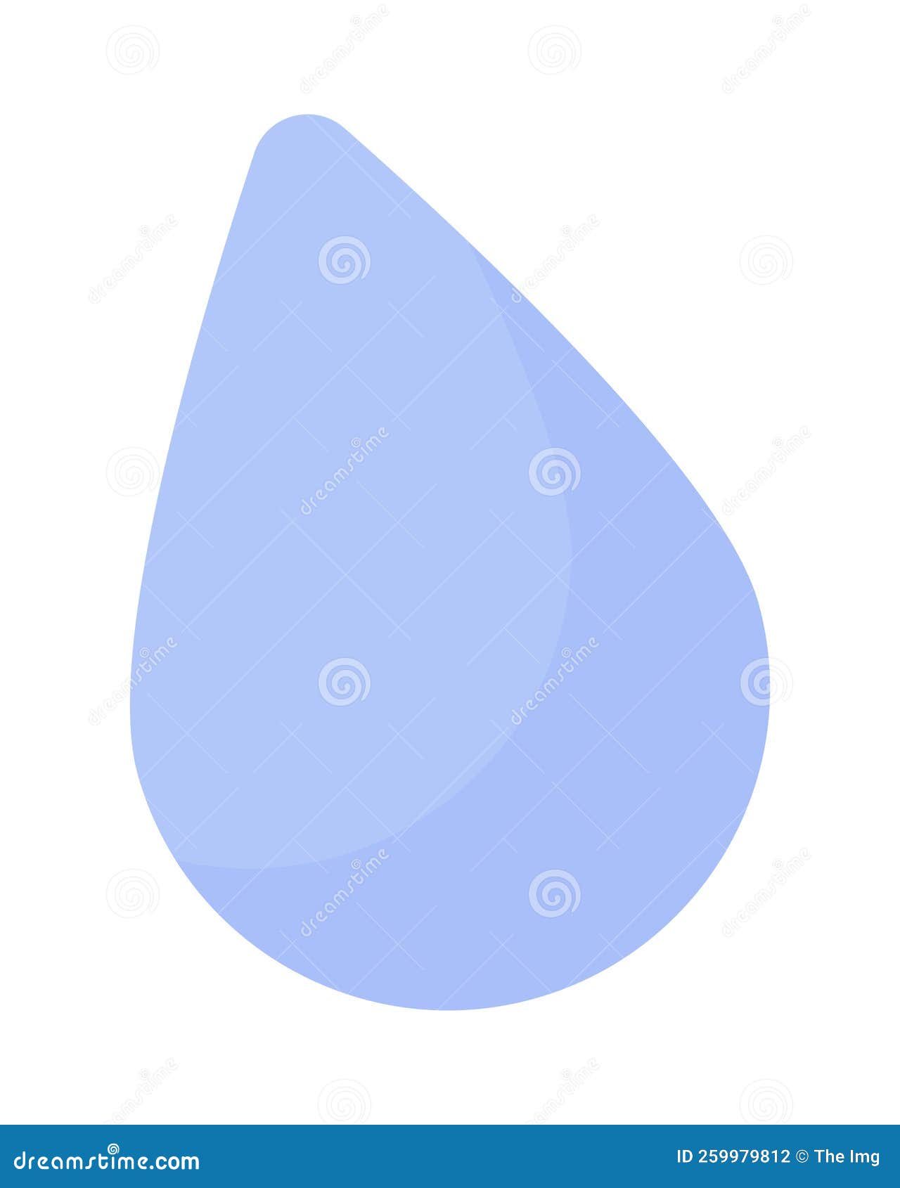 Water Drop Semi Flat Color Vector Object Stock Vector - Illustration of ...