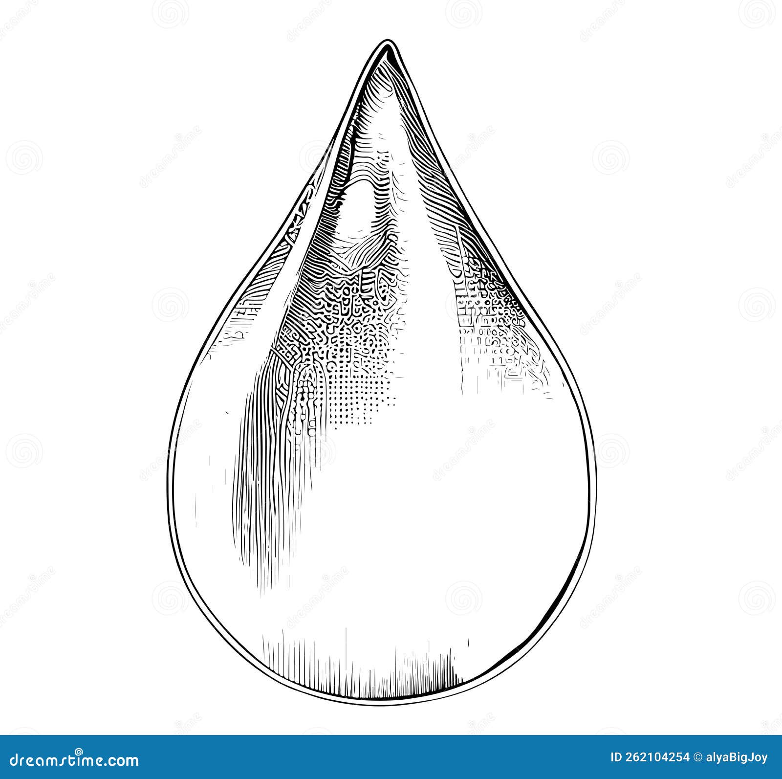 Water Drop Sketch Hand Drawn Stock Vector - Illustration of pattern ...