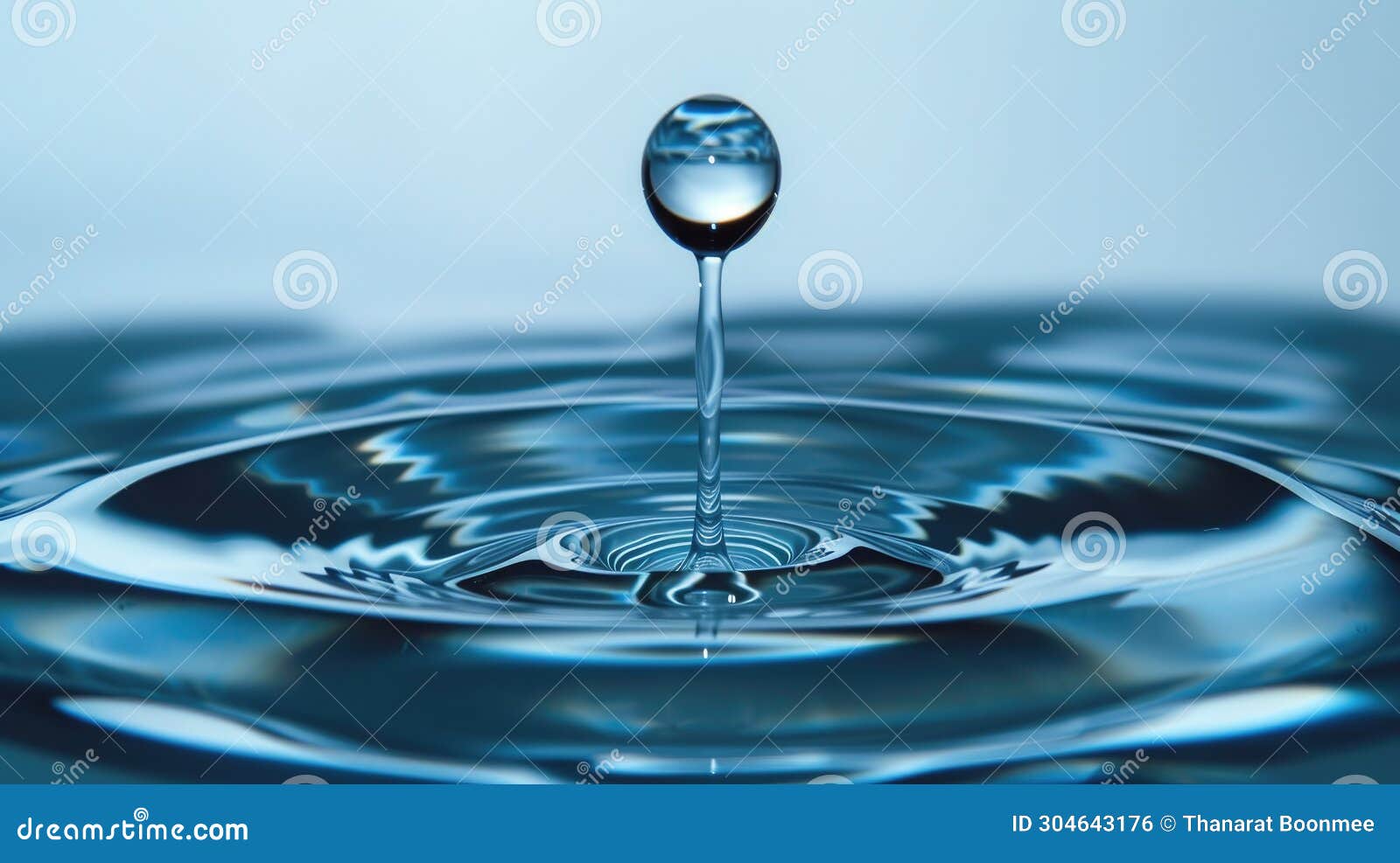A Water Drop Sliding Down a Smooth Surface, Ai Generated Stock ...