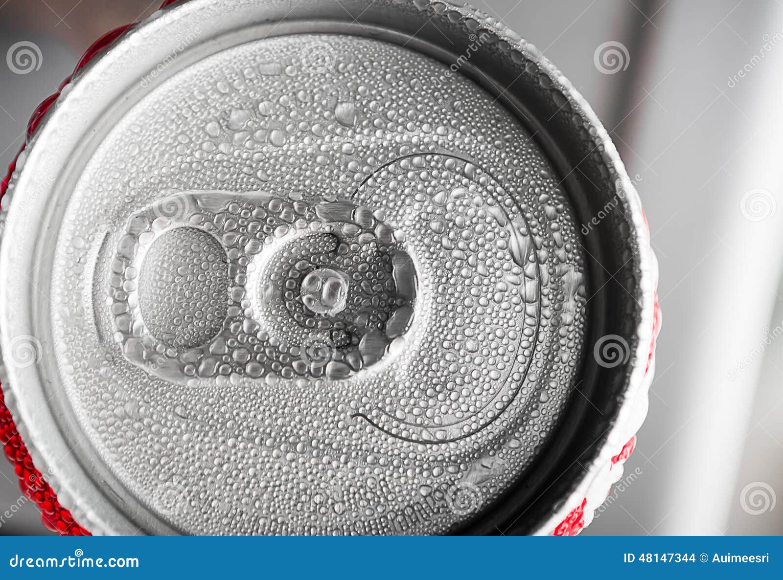 Water drop on soda cans stock photo. Image of droplet - 48147344