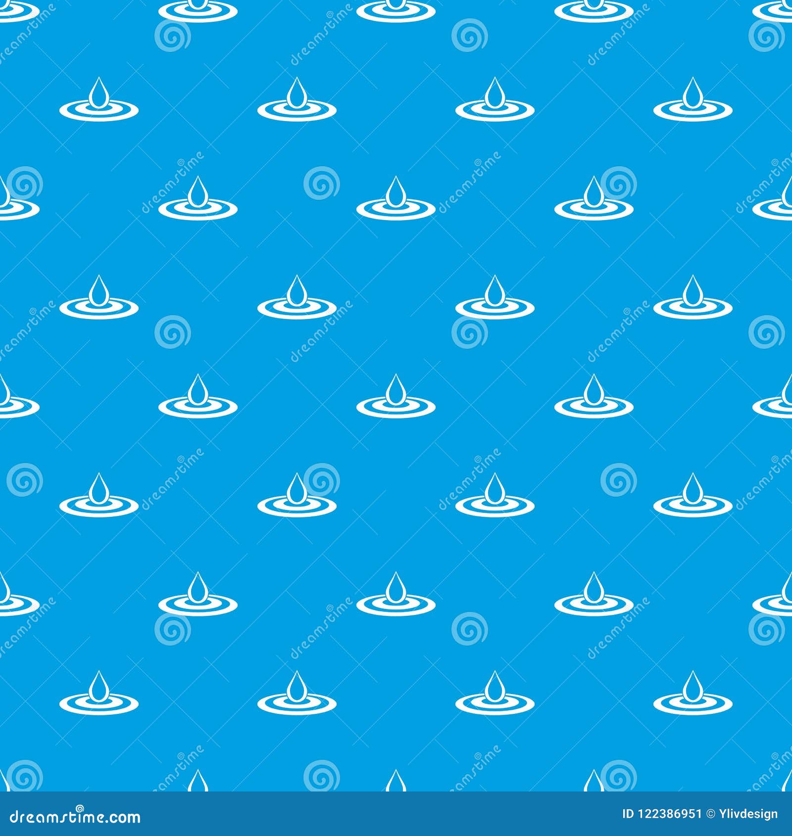 Water Drop and Spill Pattern Seamless Blue Stock Vector - Illustration ...