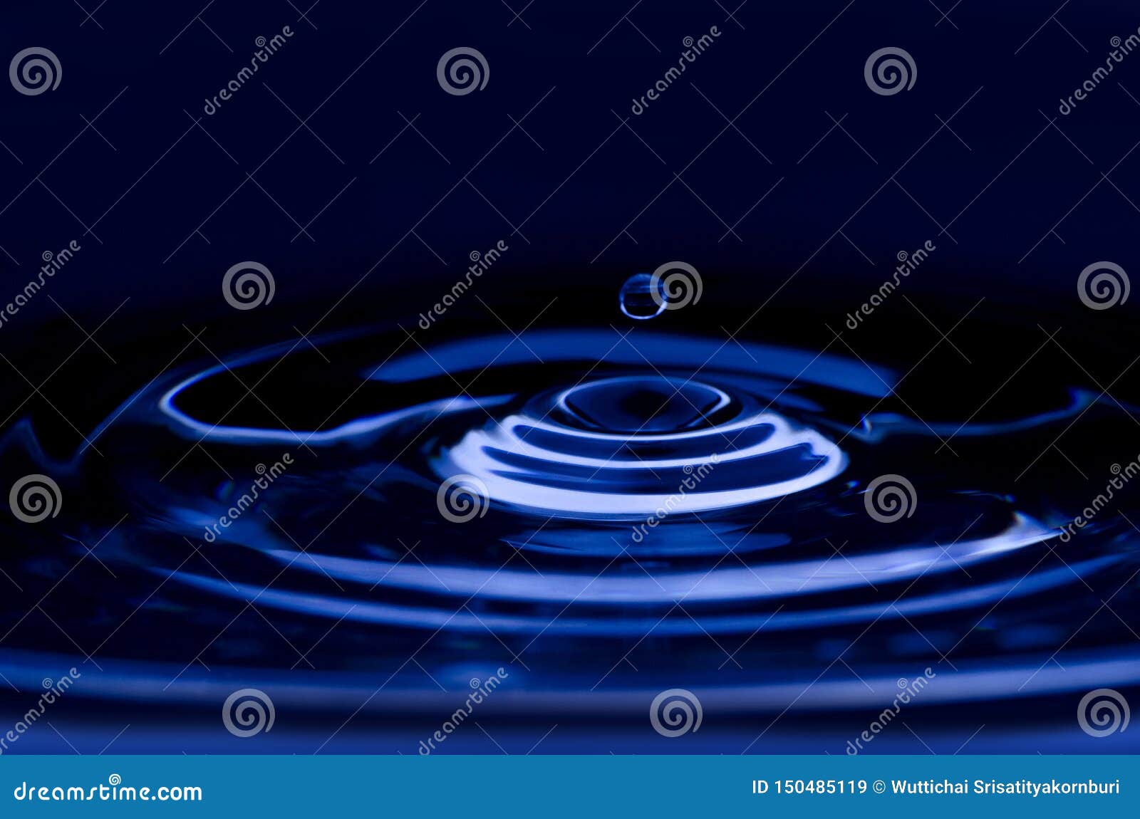 Water Drop Splash with Blue Colored Stock Image - Image of health ...