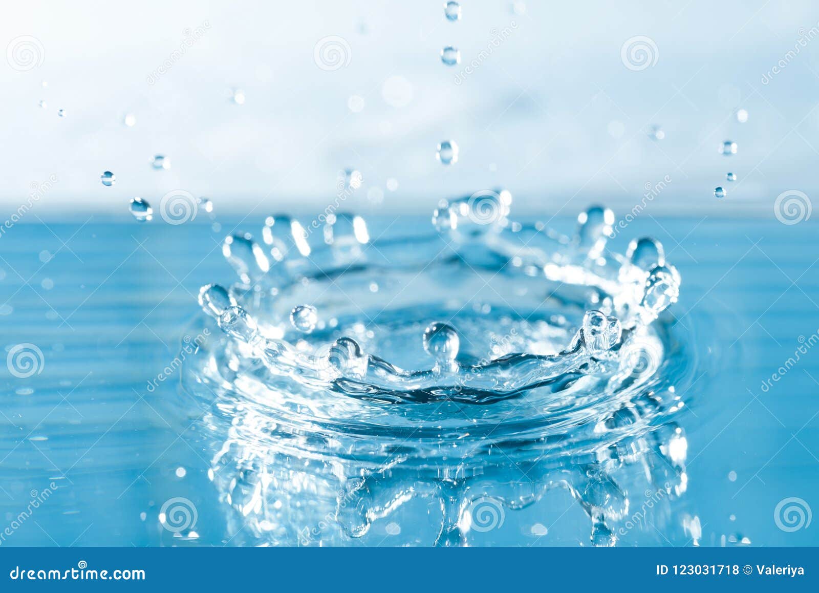 Water splash blue colored stock photo. Image of cold - 123031718