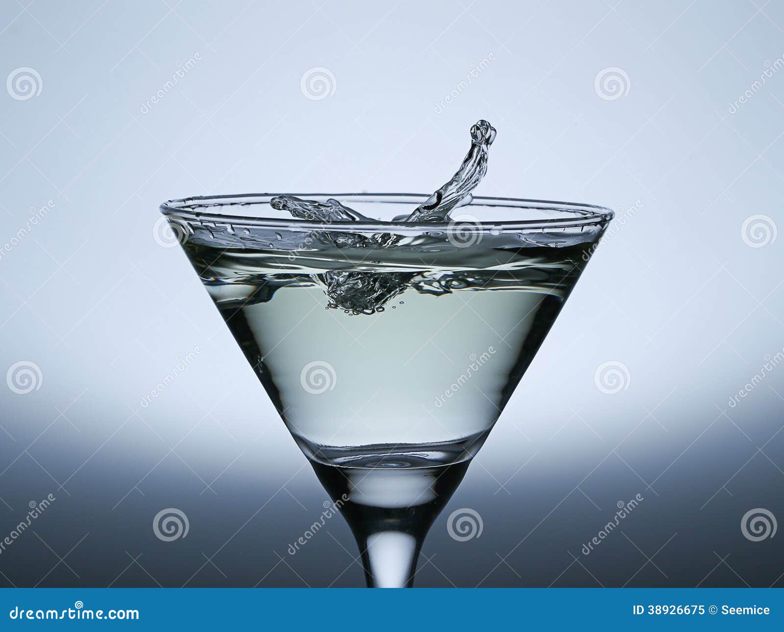 Water Drop Splash on the Champagne Glass. Stock Image - Image of crash ...