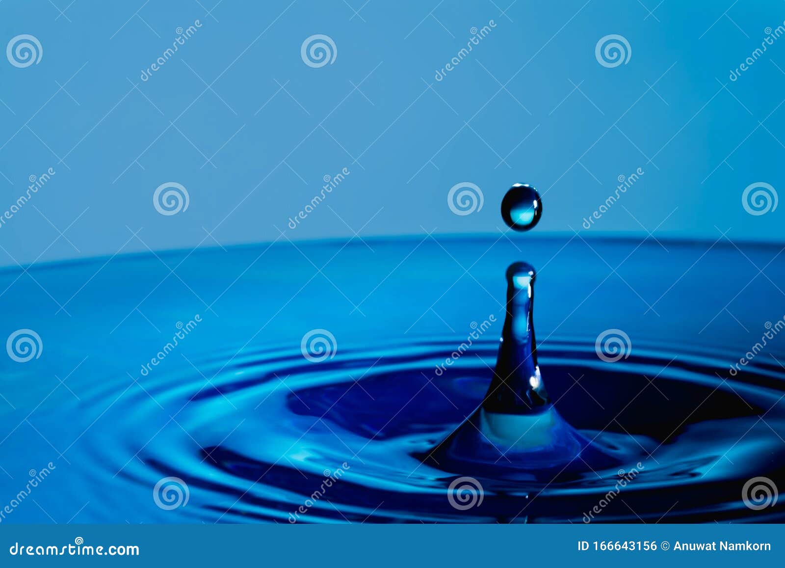 Water Drop Splash in a Glass Cup Stock Photo - Image of flow, white ...