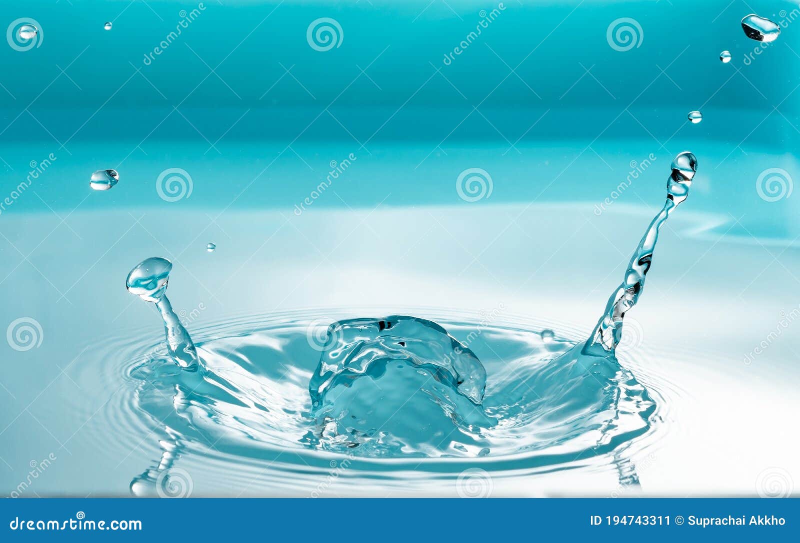 Water drop splash isolated stock image. Image of splash - 194743311