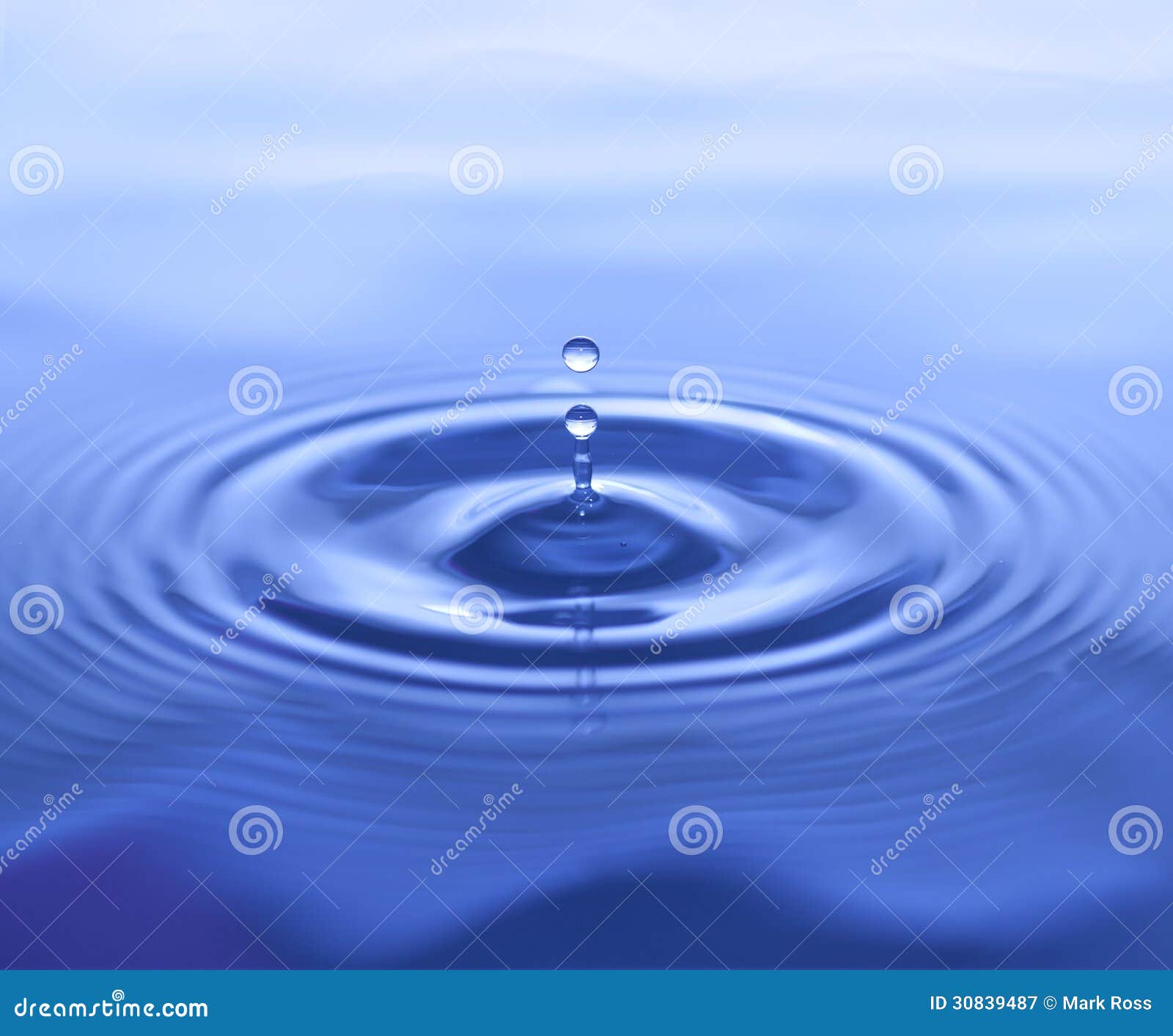Water Drop Splash with Ripples Stock Image - Image of abstract ...