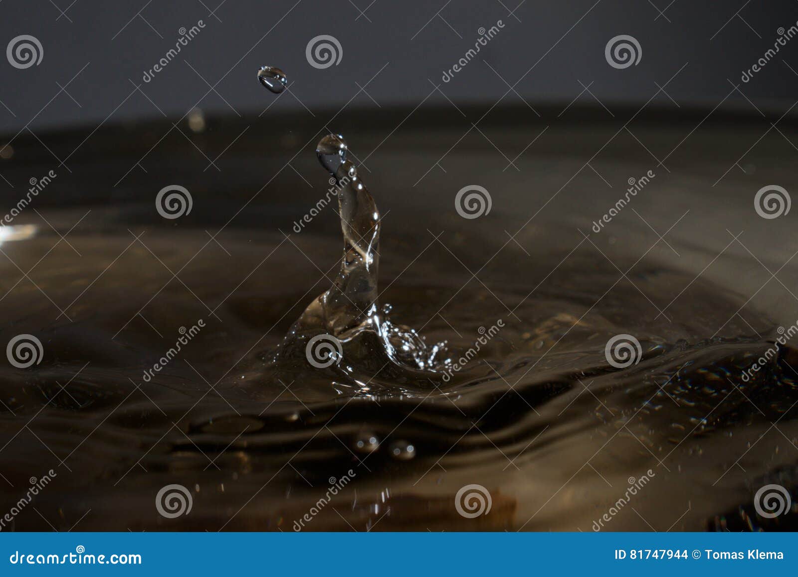 Water drop with splash stock photo. Image of falling - 81747944