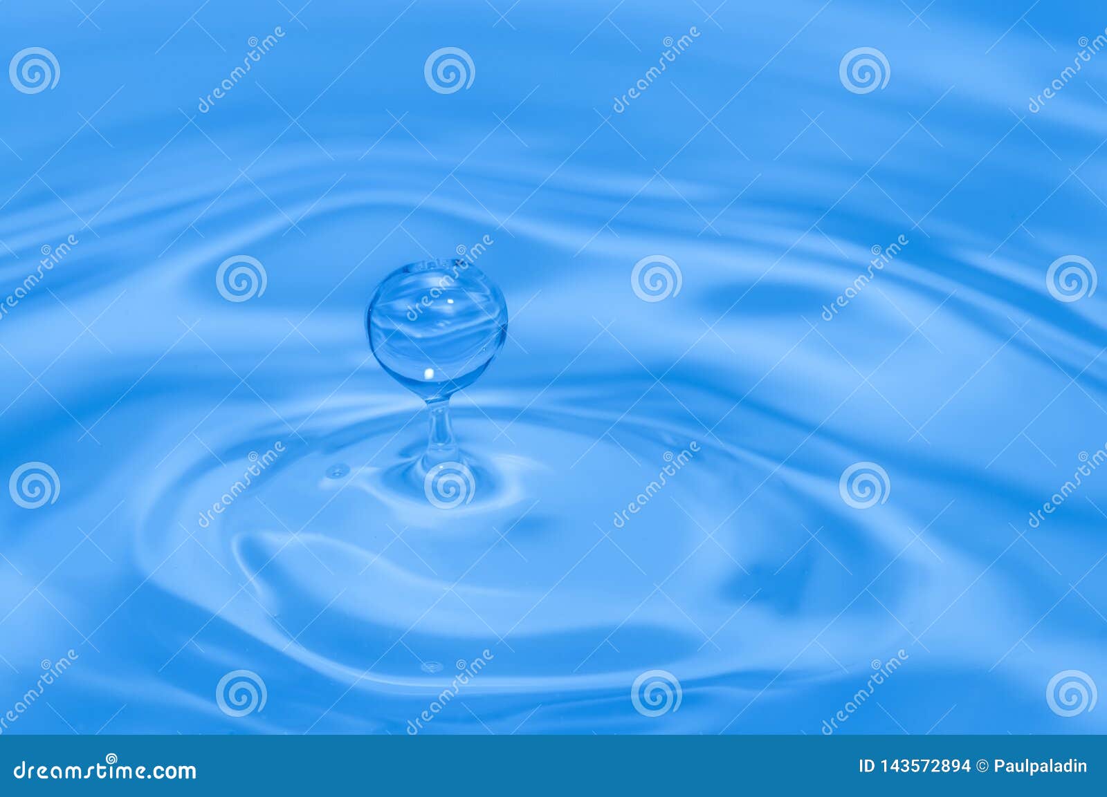Water Drop Splash and Ripples Macro Stock Photo - Image of perfection ...
