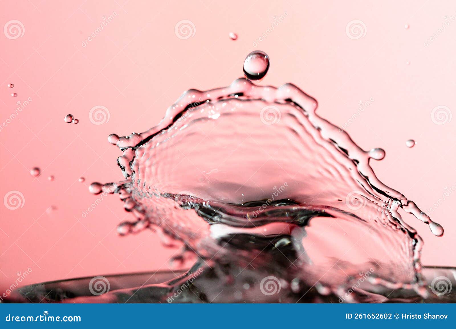 Water Drop Splash with Ripples on Water Surface Stock Photo - Image of ...