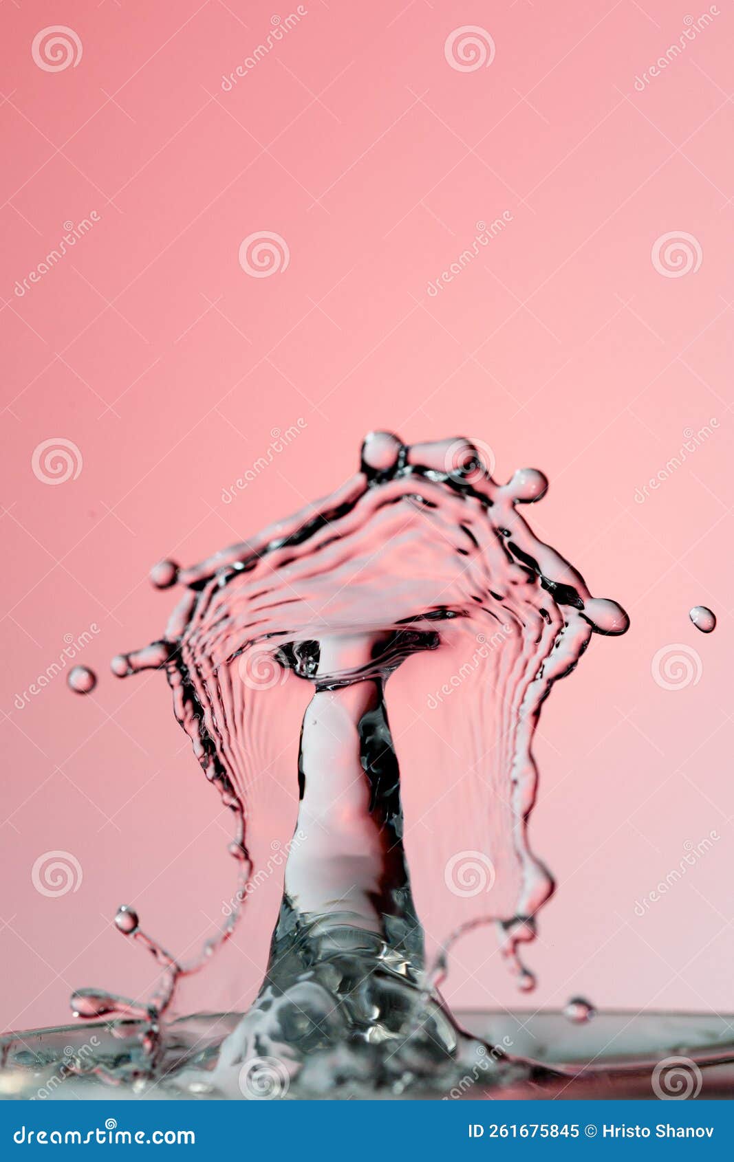 Water Drop Splash with Ripples on Water Surface Stock Image - Image of ...