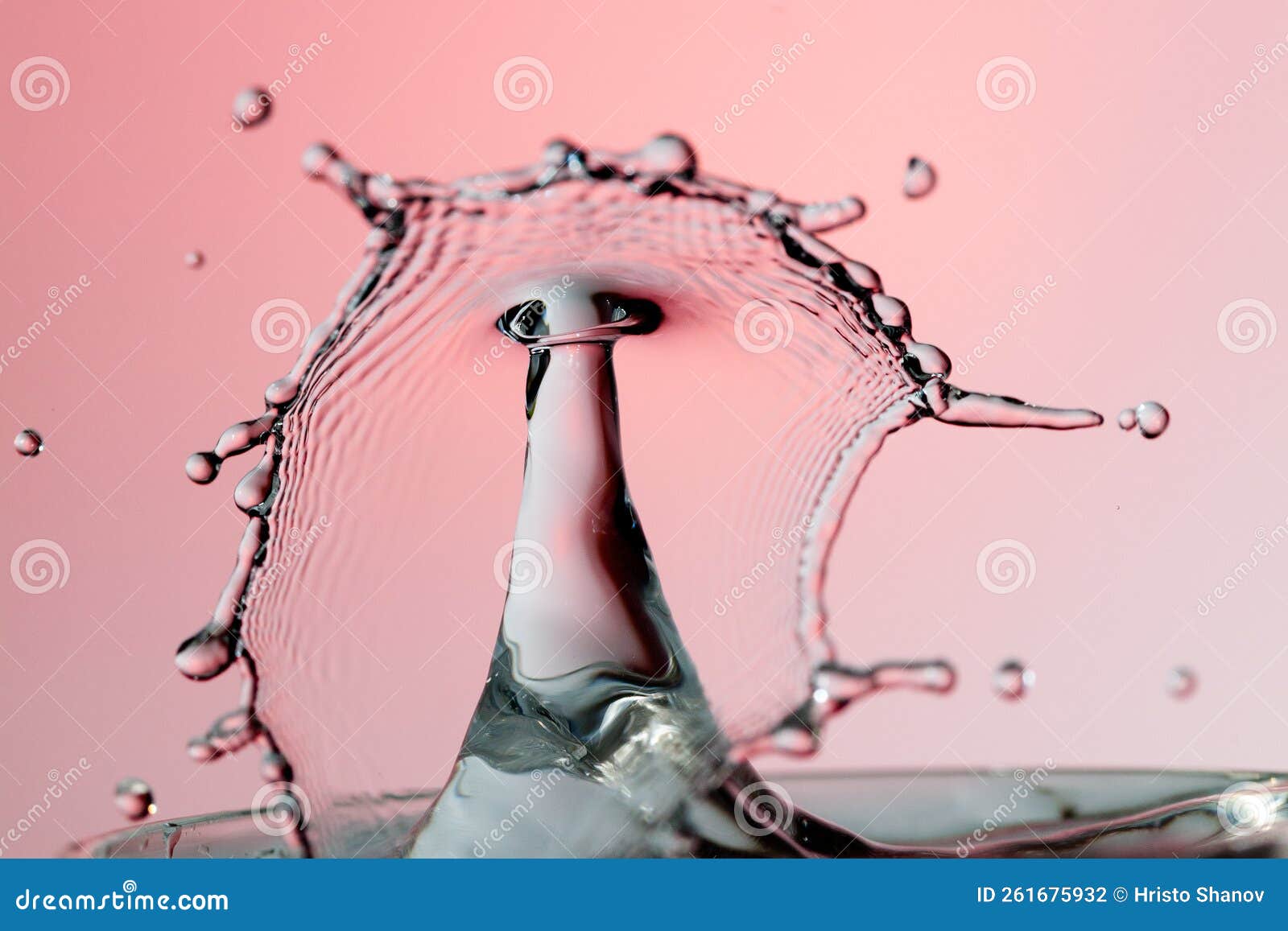 Water Drop Splash with Ripples on Water Surface Stock Photo - Image of ...