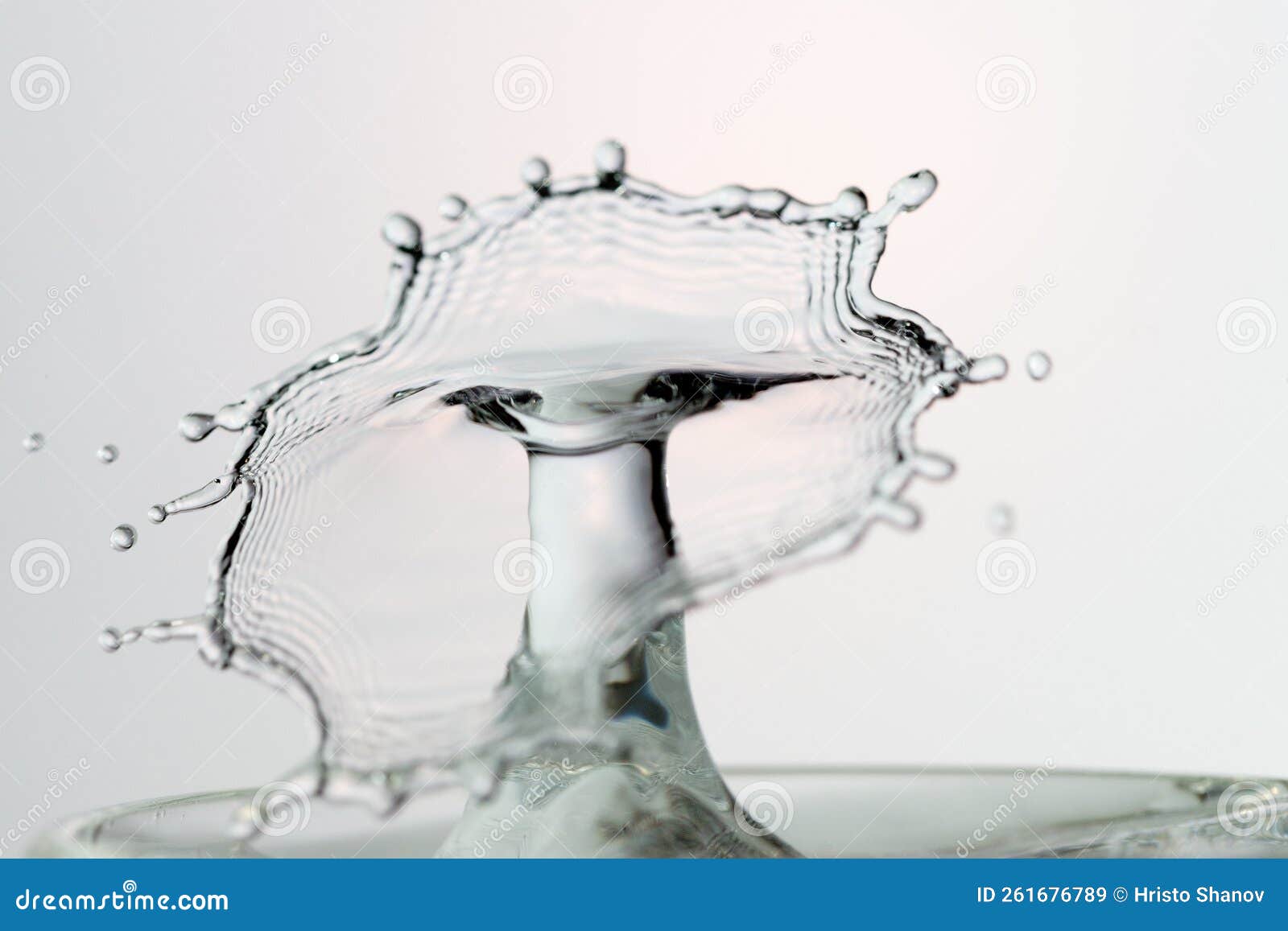 Water Drop Splash with Ripples on Water Surface Stock Image - Image of ...
