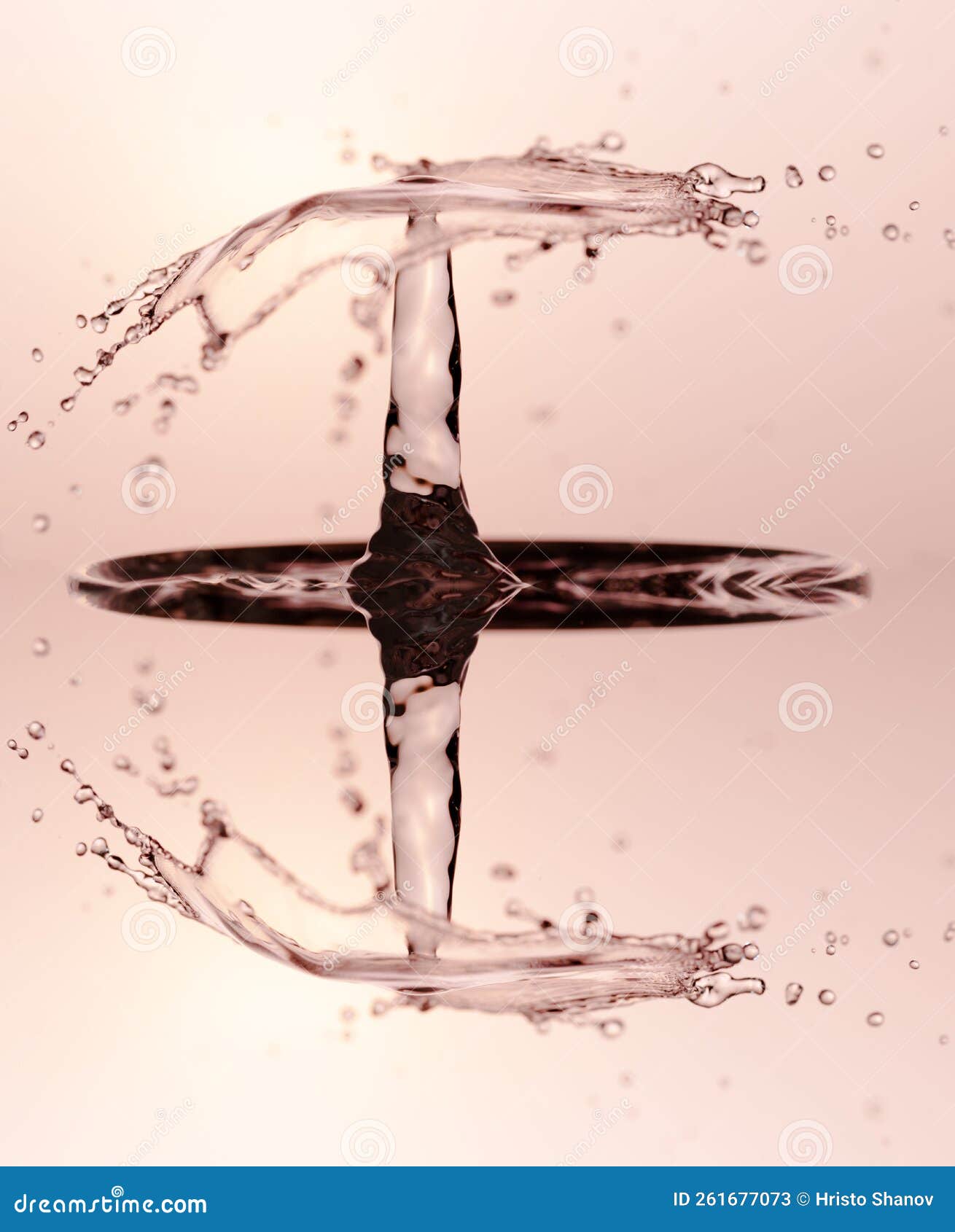 Water Drop Splash with Ripples on Water Surface Stock Image - Image of ...