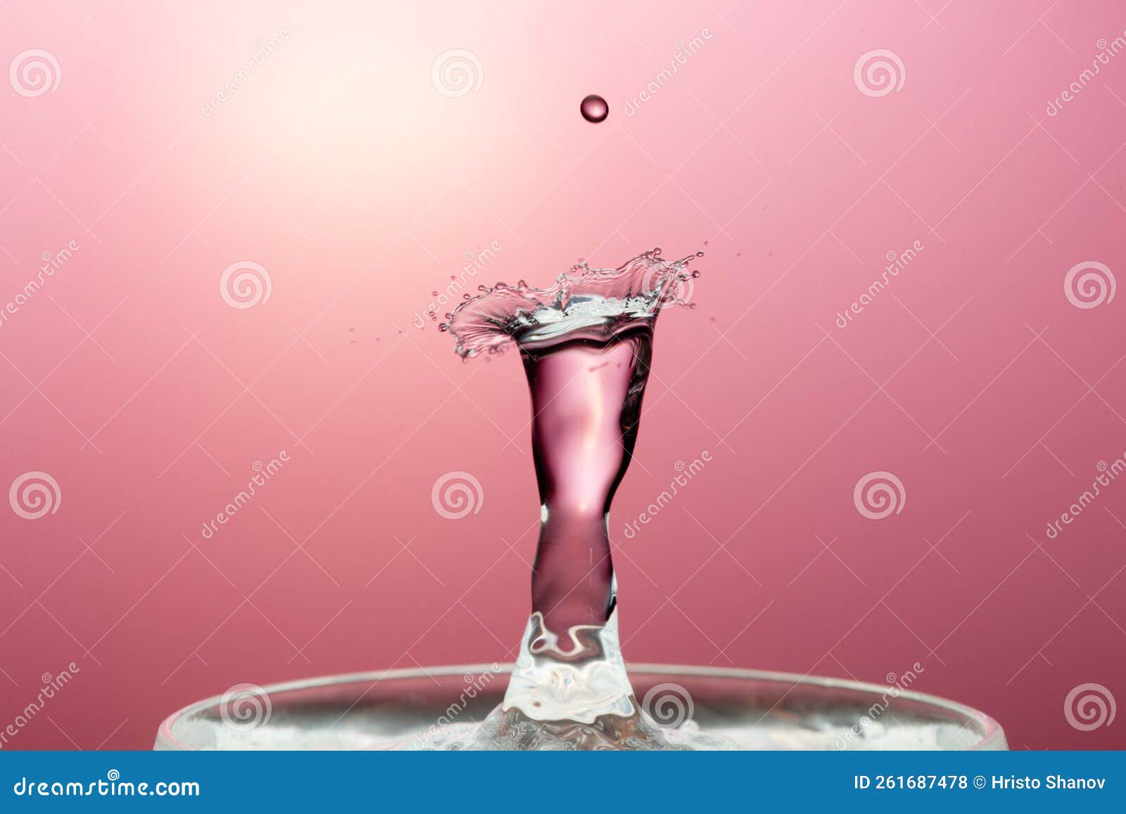 Water Drop Splash with Ripples on Water Surface Stock Photo - Image of ...