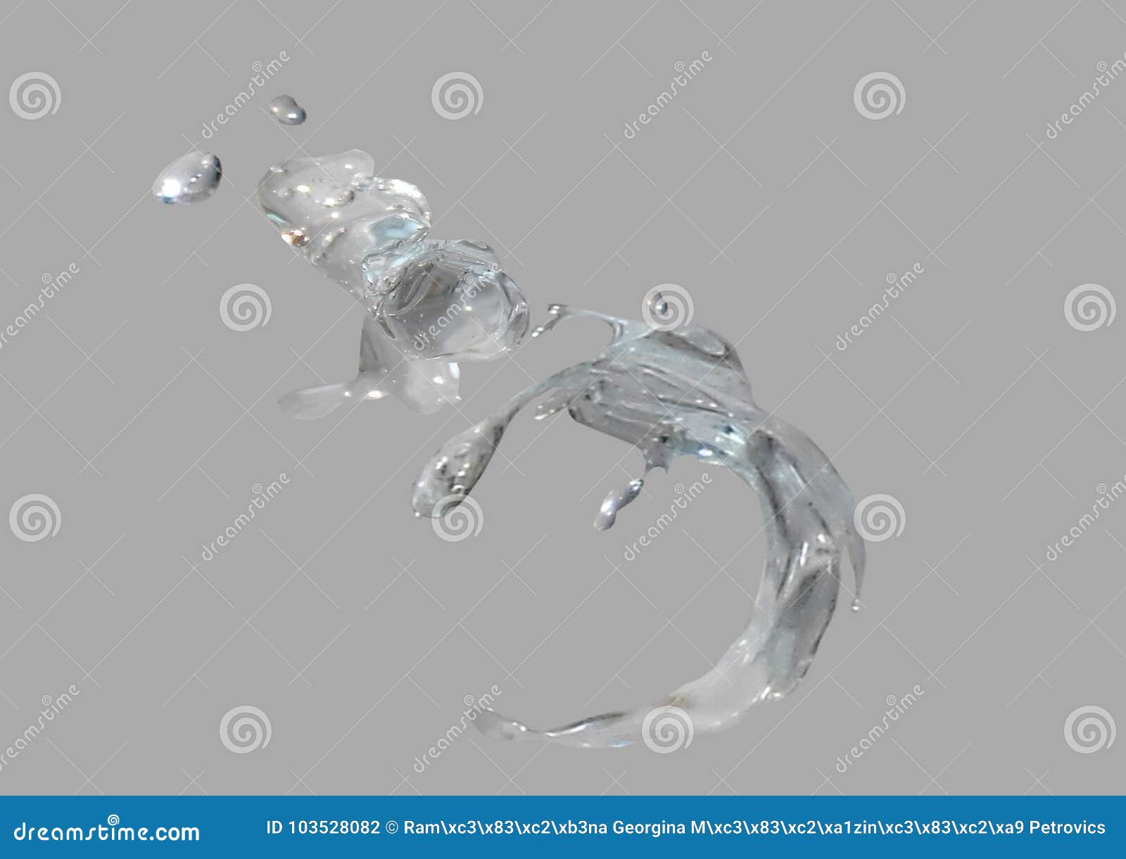 Water Drops on a Gray Background Stock Photo - Image of gray, taking ...