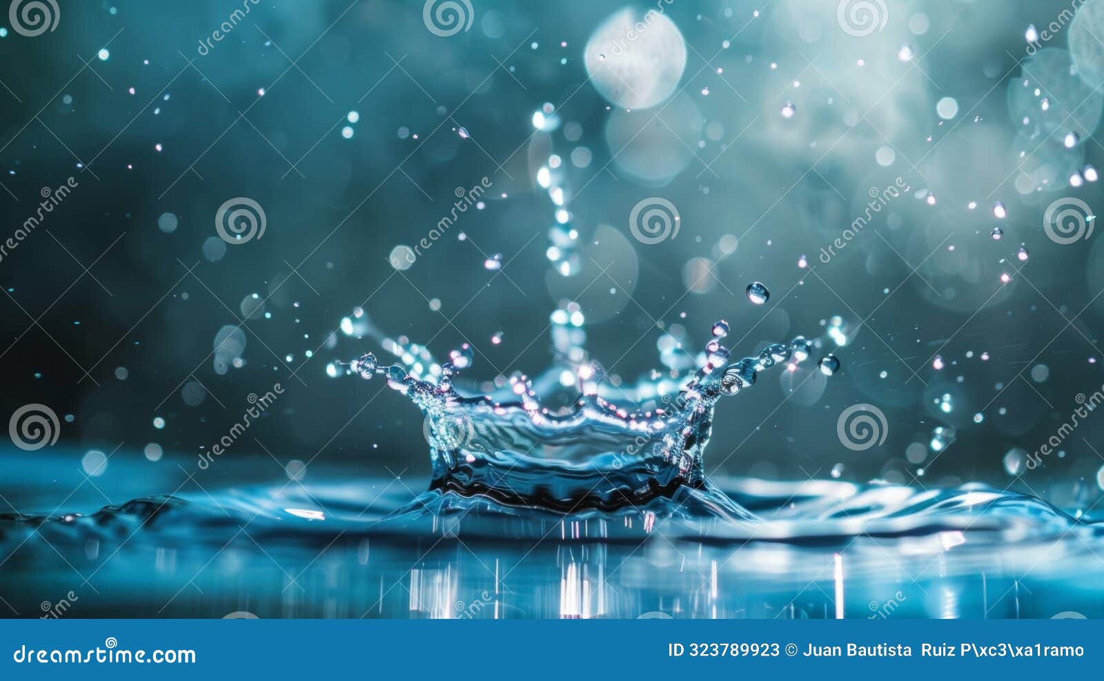 Water Drop Splashing on Surface Stock Image - Image of surface ...