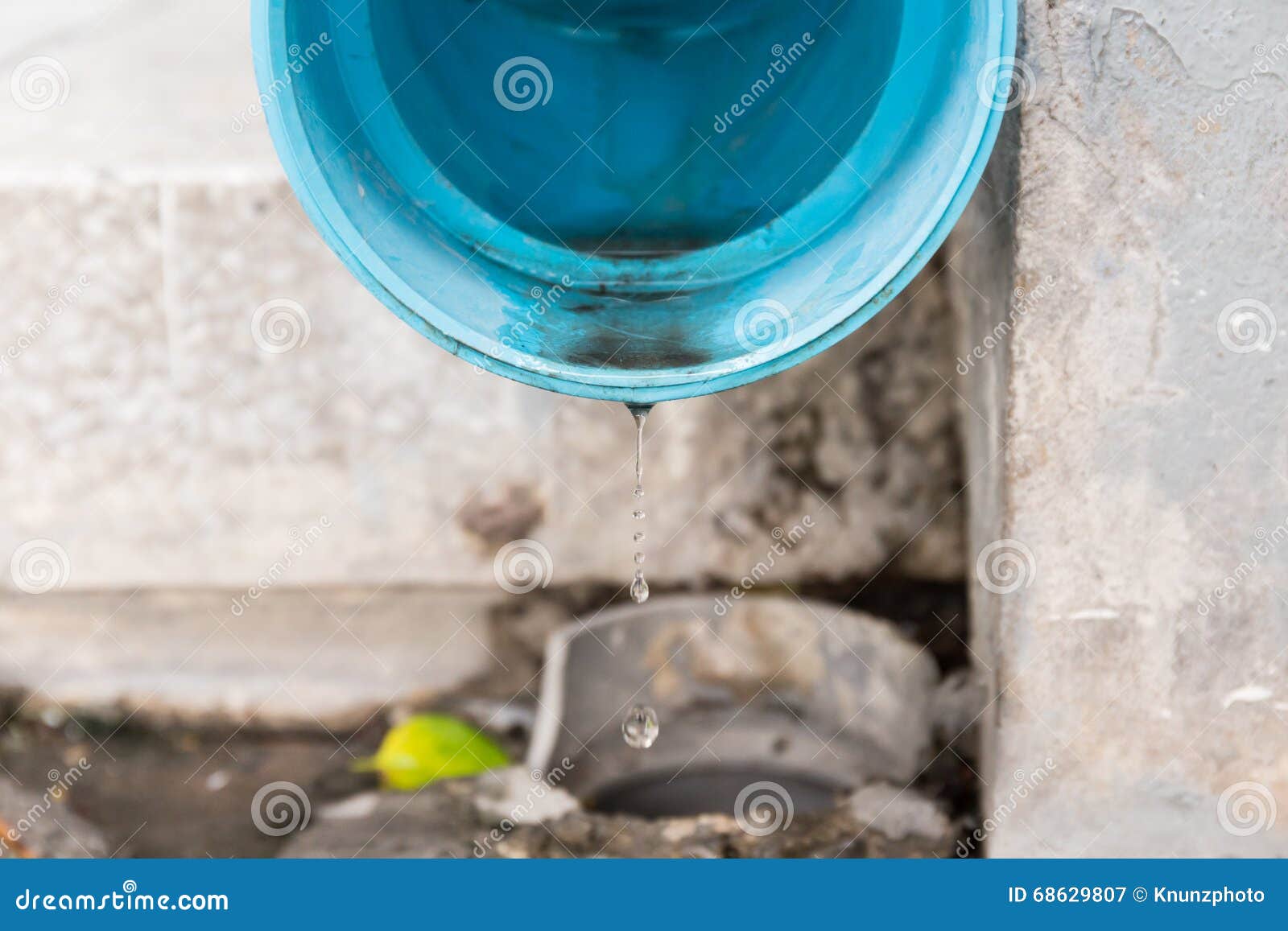 Water Drop stock image. Image of drop, drip, sewer, concrete - 68629807