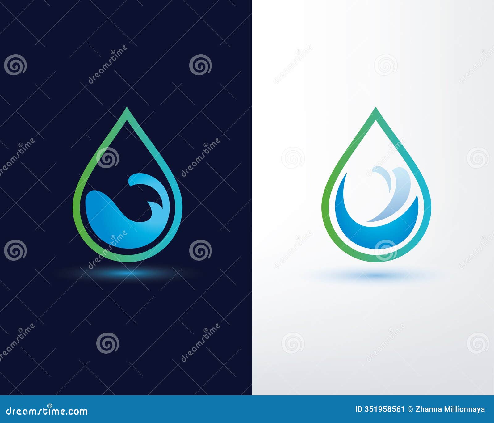 Water Drop Stylized Symbol, Logo Template Stock Illustration ...