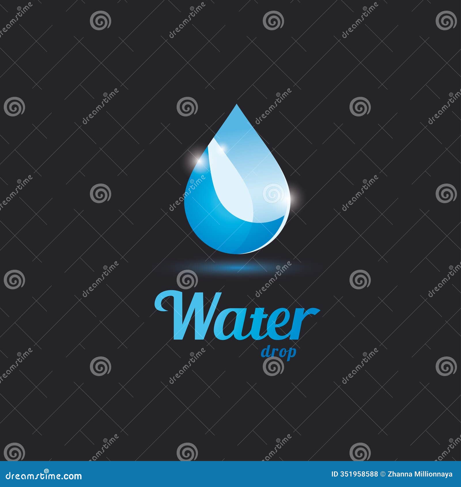 Water Drop Stylized Symbol, Logo Template Stock Illustration ...