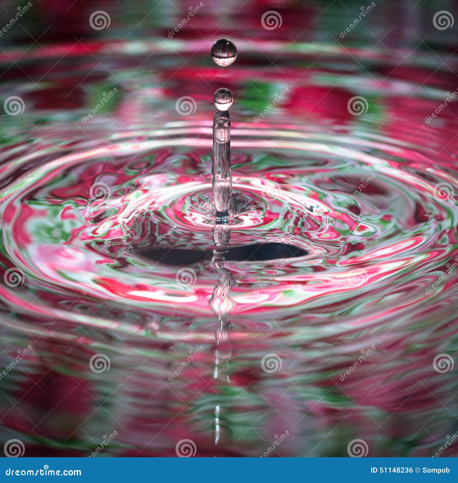 Water Drop in Sunlight,colorful Red Stock Illustration - Illustration ...