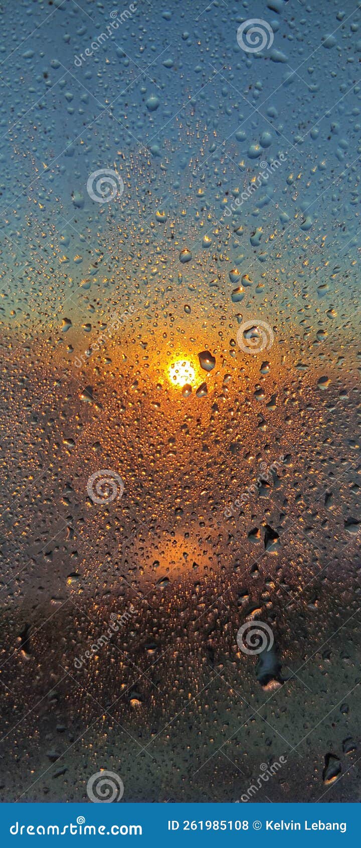 Water Drop, Sunset Background Stock Photo - Image of drop, window ...