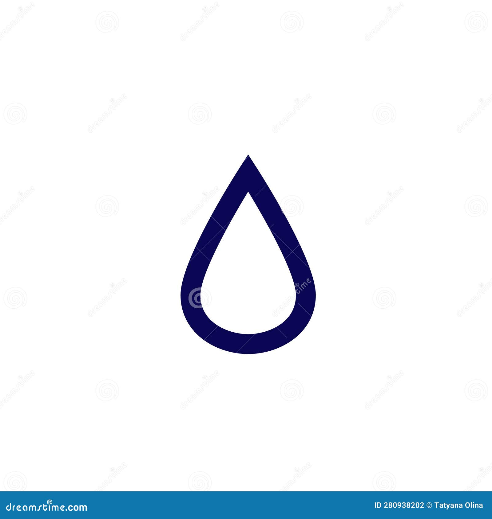 Water Drop Symbol Vector Illustration Stock Vector - Illustration of ...