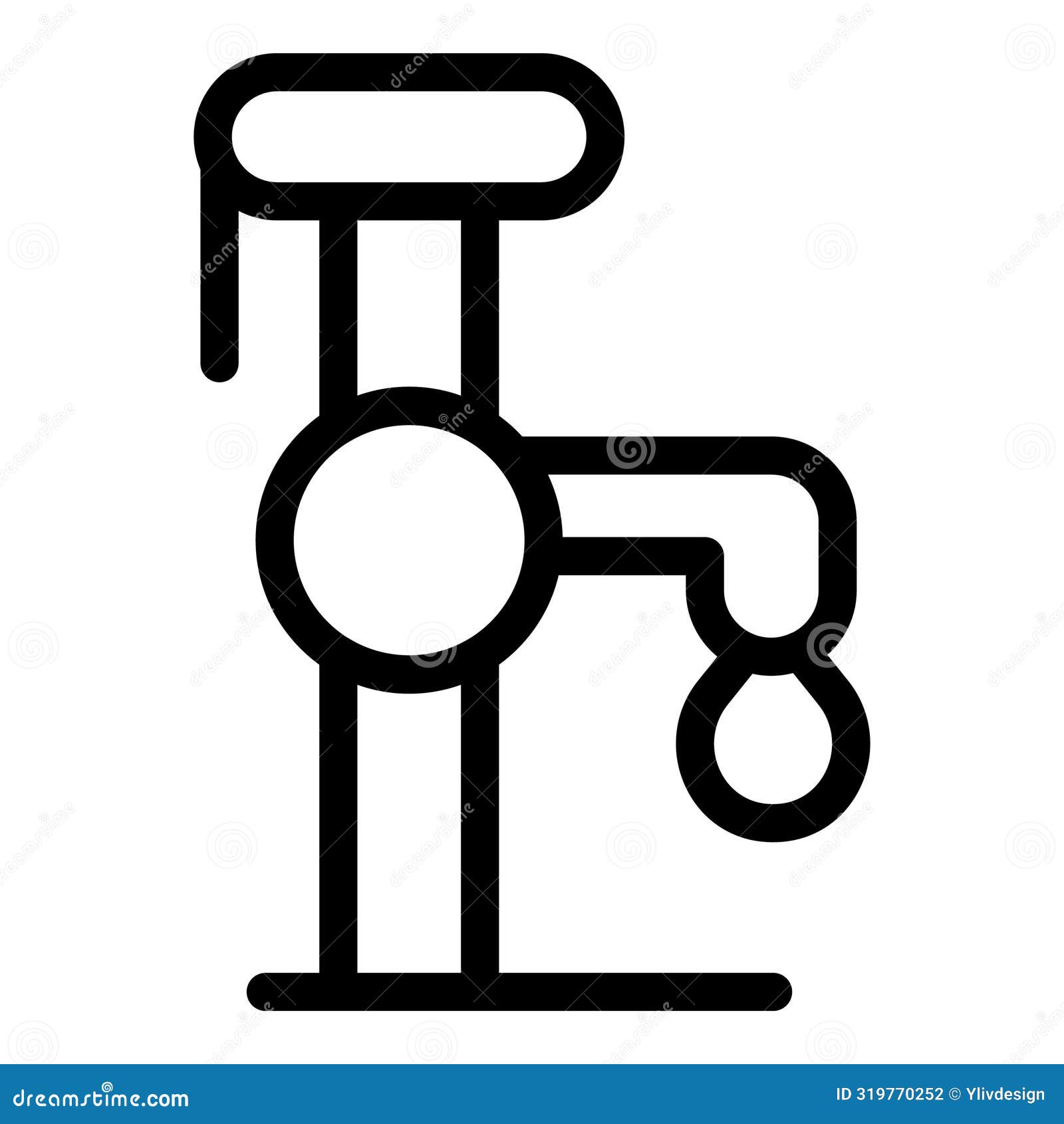 Water drop from tap icon stock vector. Illustration of clean - 319770252