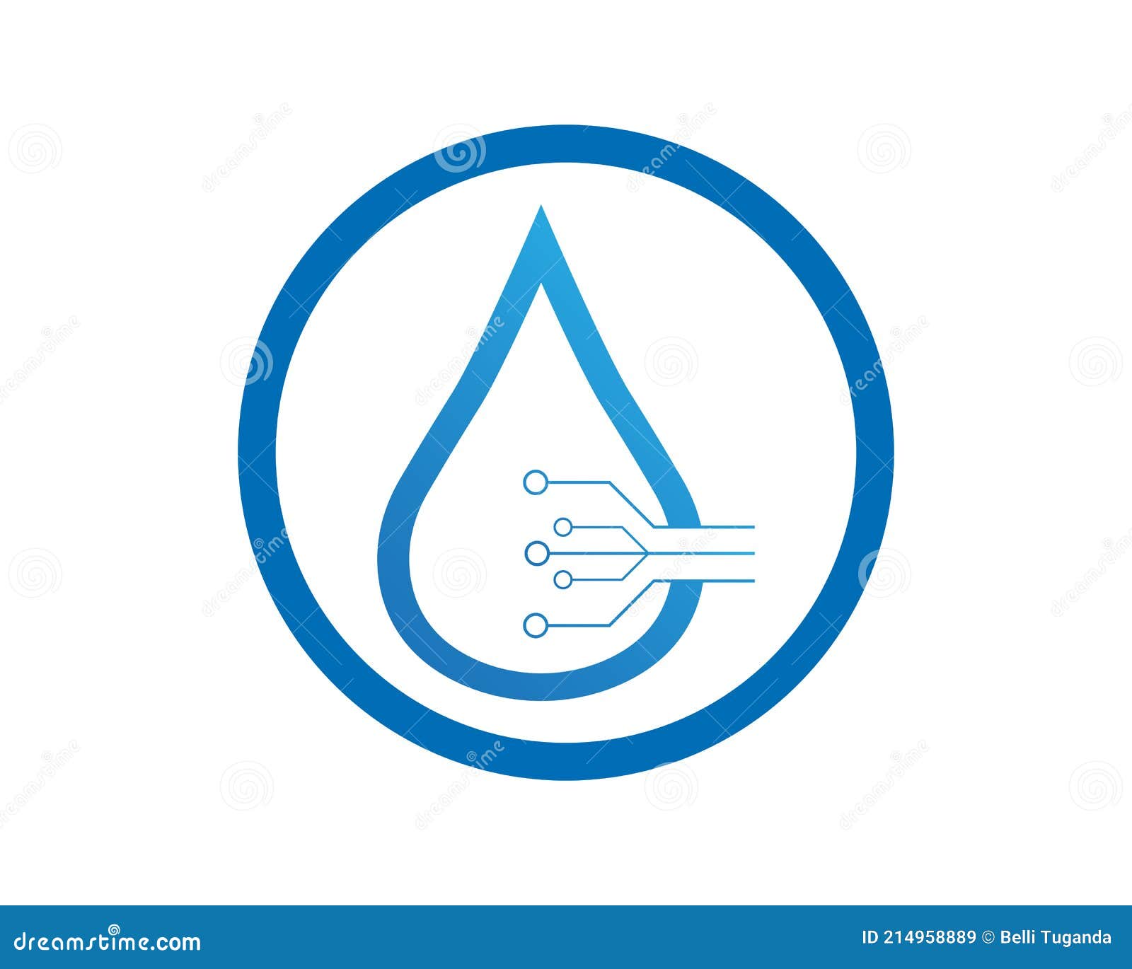 Water Drop Technology Logo Template, Icon, Symbol Stock Vector ...