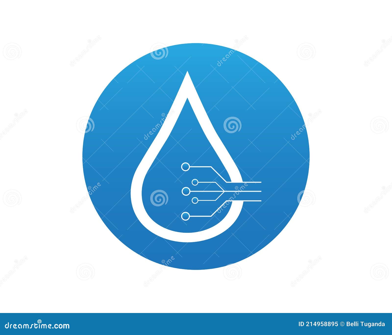 Water Drop Technology Logo Template, Icon, Symbol Stock Vector ...