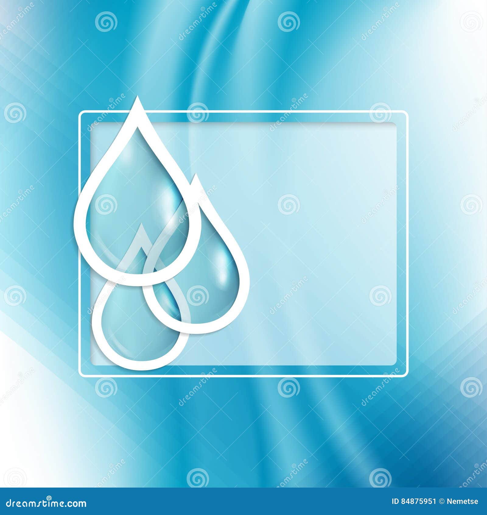 Water drop template. stock vector. Illustration of color - 84875951