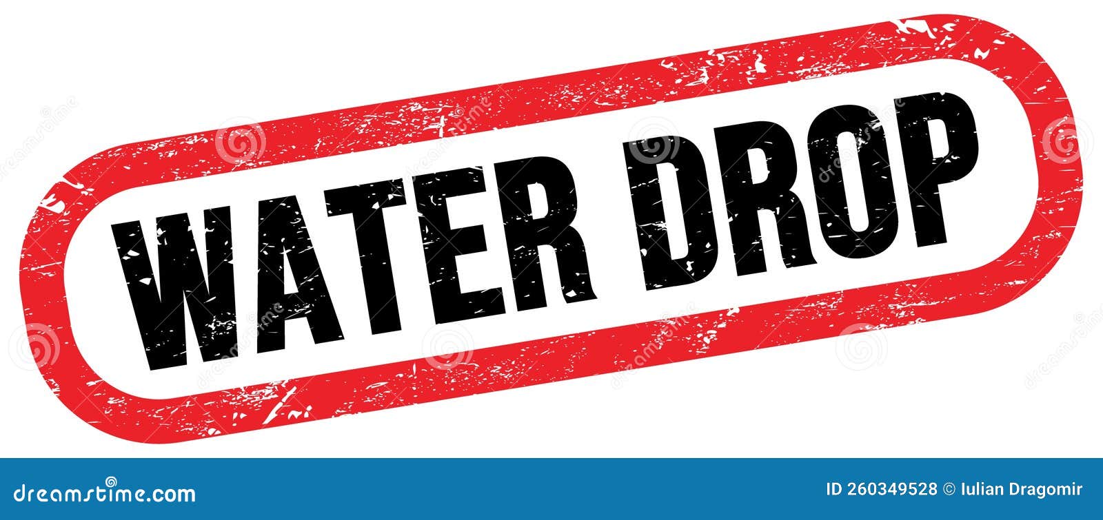 WATER DROP, Text Written on Red-black Stamp Sign Stock Illustration ...