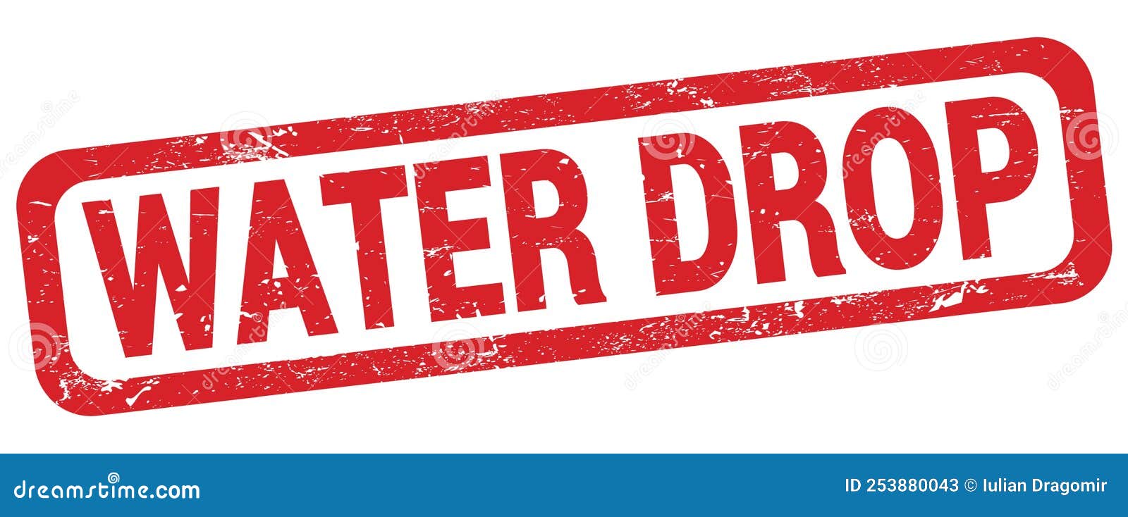 WATER DROP Text Written on Red Rectangle Stamp Stock Illustration ...