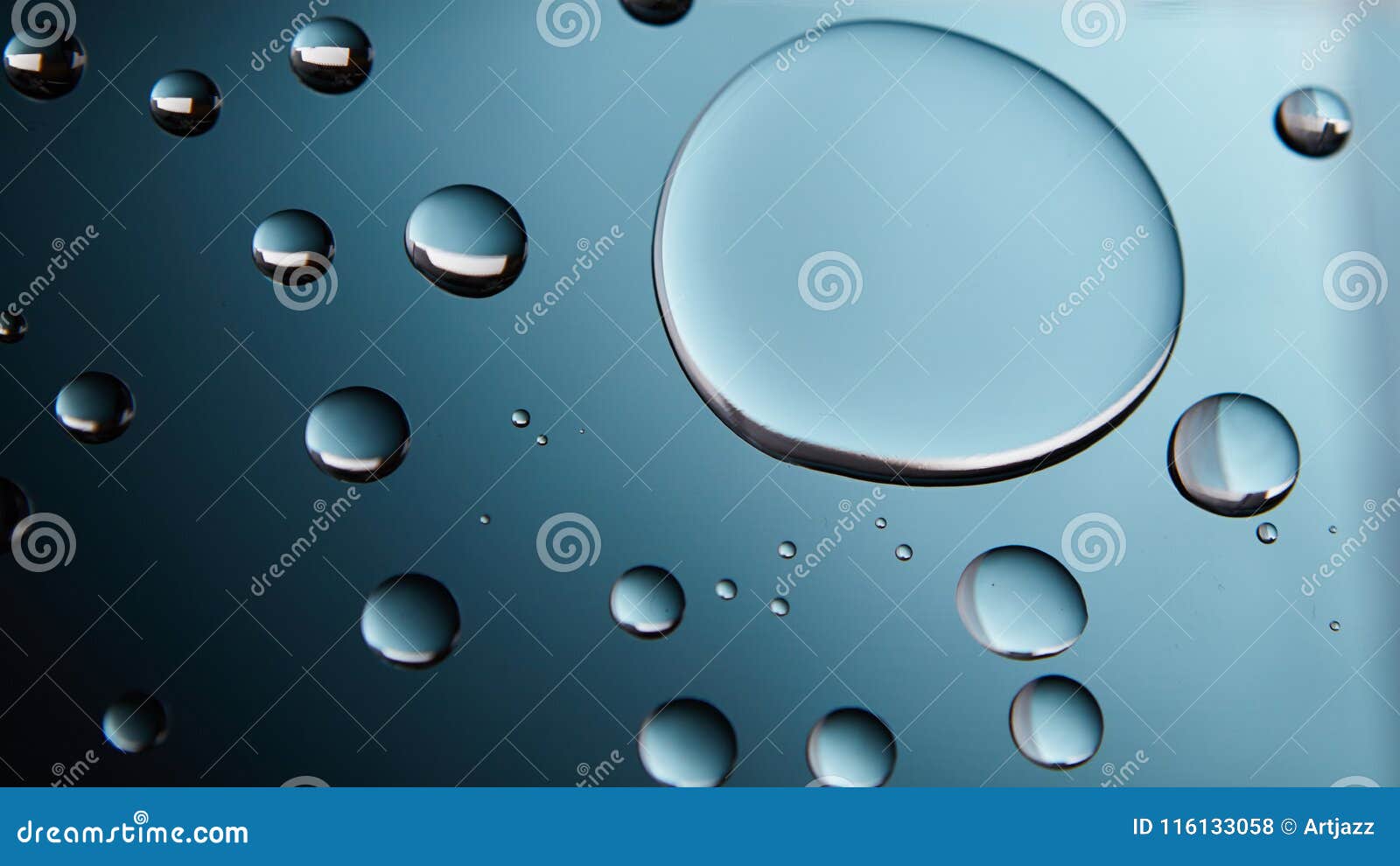 Water Drops Background with Big and Small Drops Stock Photo - Image of ...