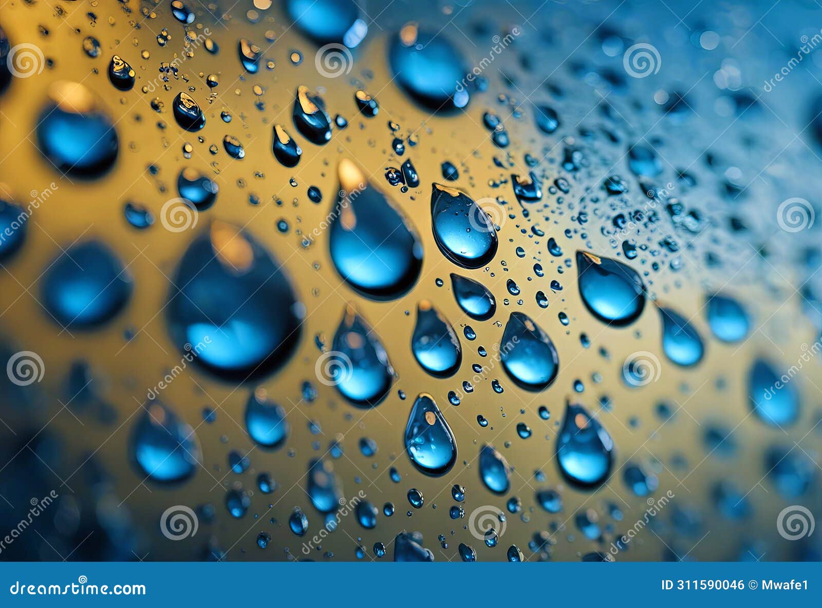 Water Drop Texture on Blue Background. Stock Photo Stock Illustration ...
