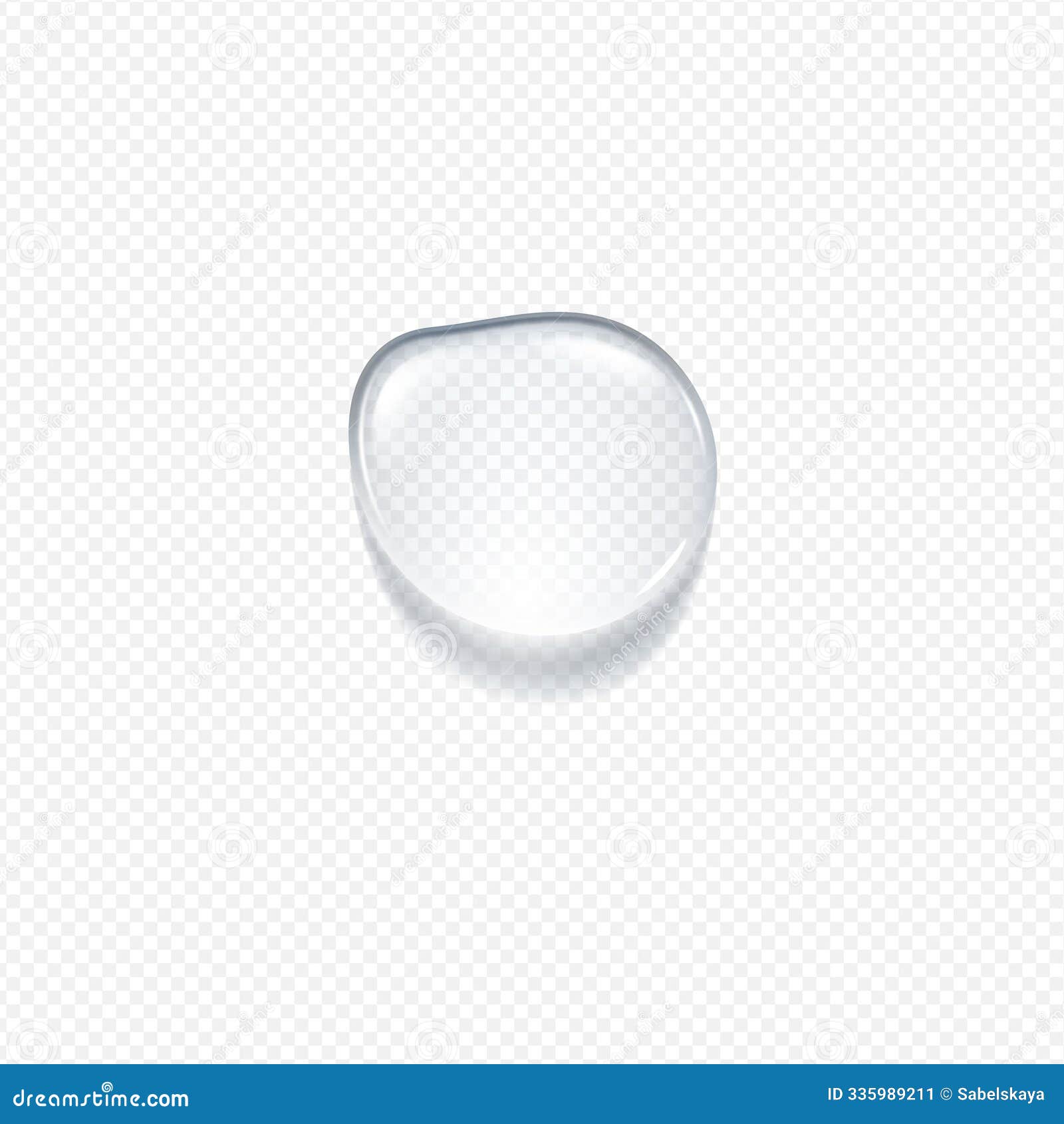 A Water Drop on a Transparent Background, Vector Illustration. Stock ...