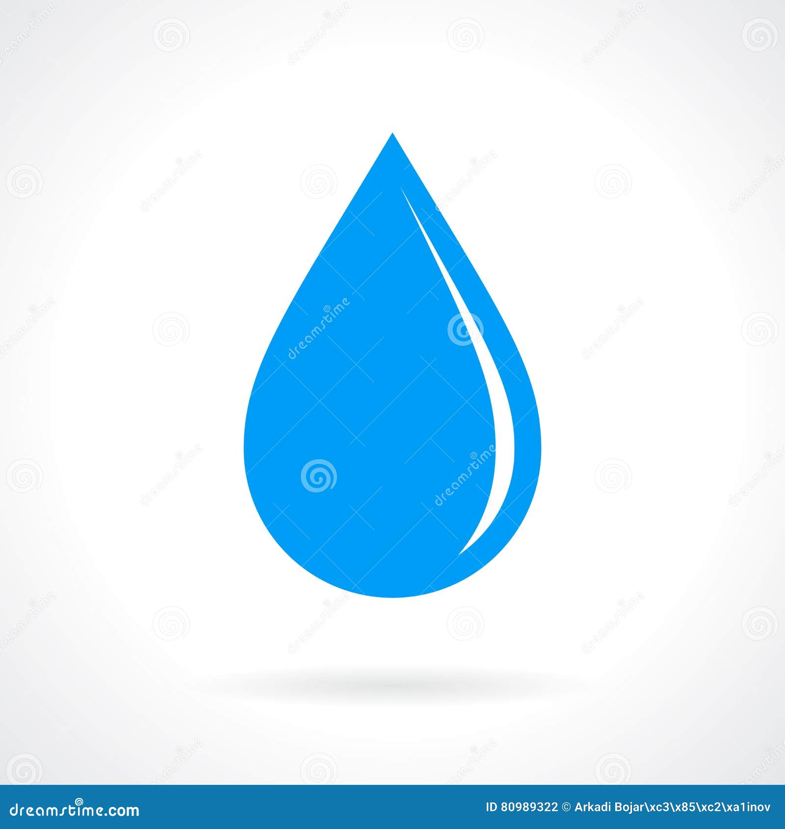 Water drop vector icon stock vector. Illustration of dewdrop - 80989322