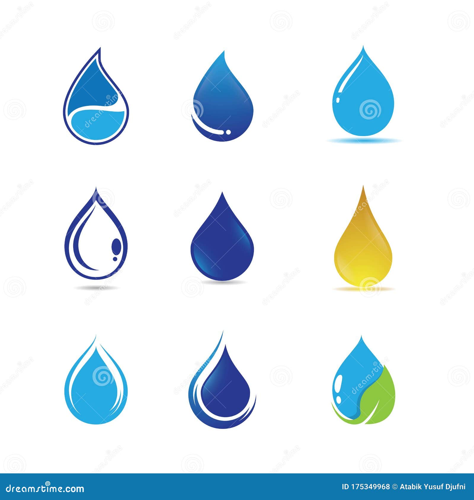 Water drop vector icon stock vector. Illustration of tech - 175349968