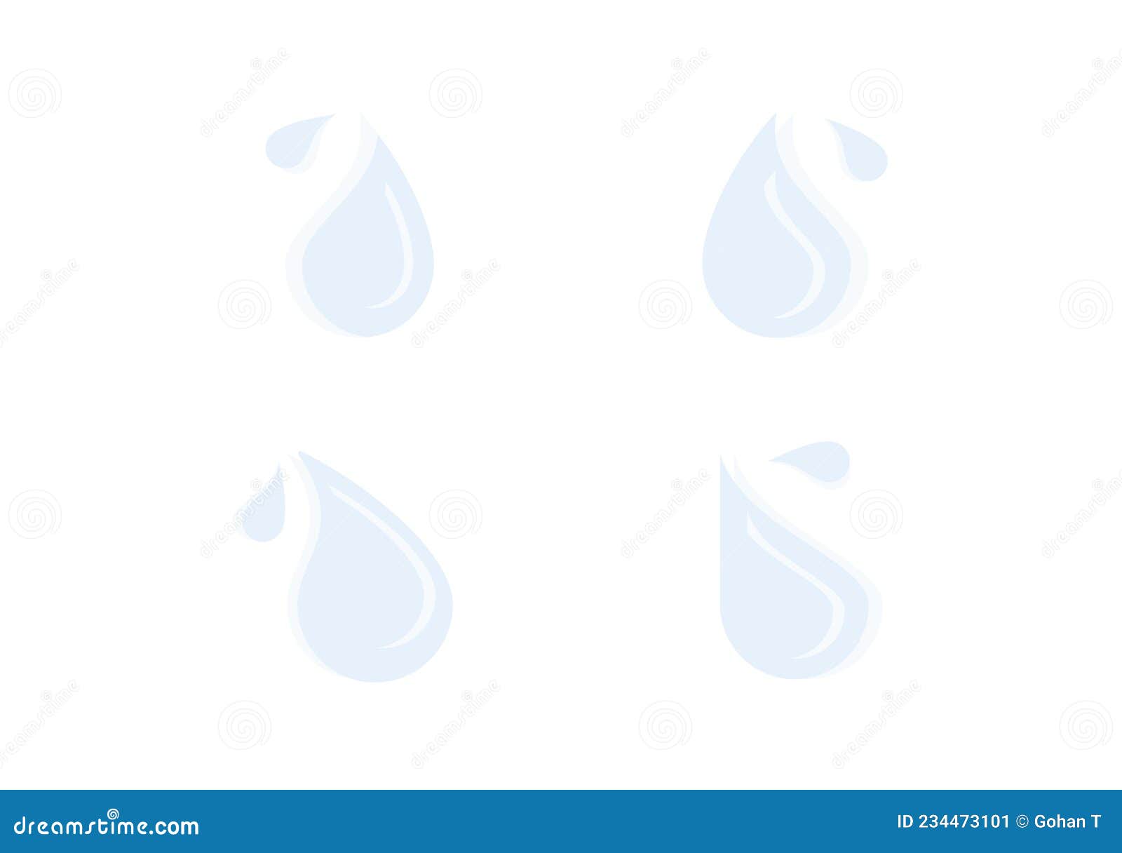 Water Drop Vector Isolated on White Background Ep106 Stock Vector ...
