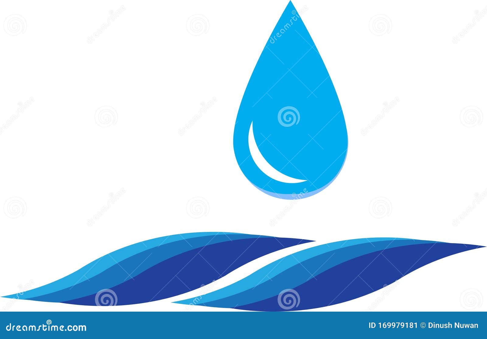 Water Drop with Water Wave. Save Water Logo Icon Stock Vector ...