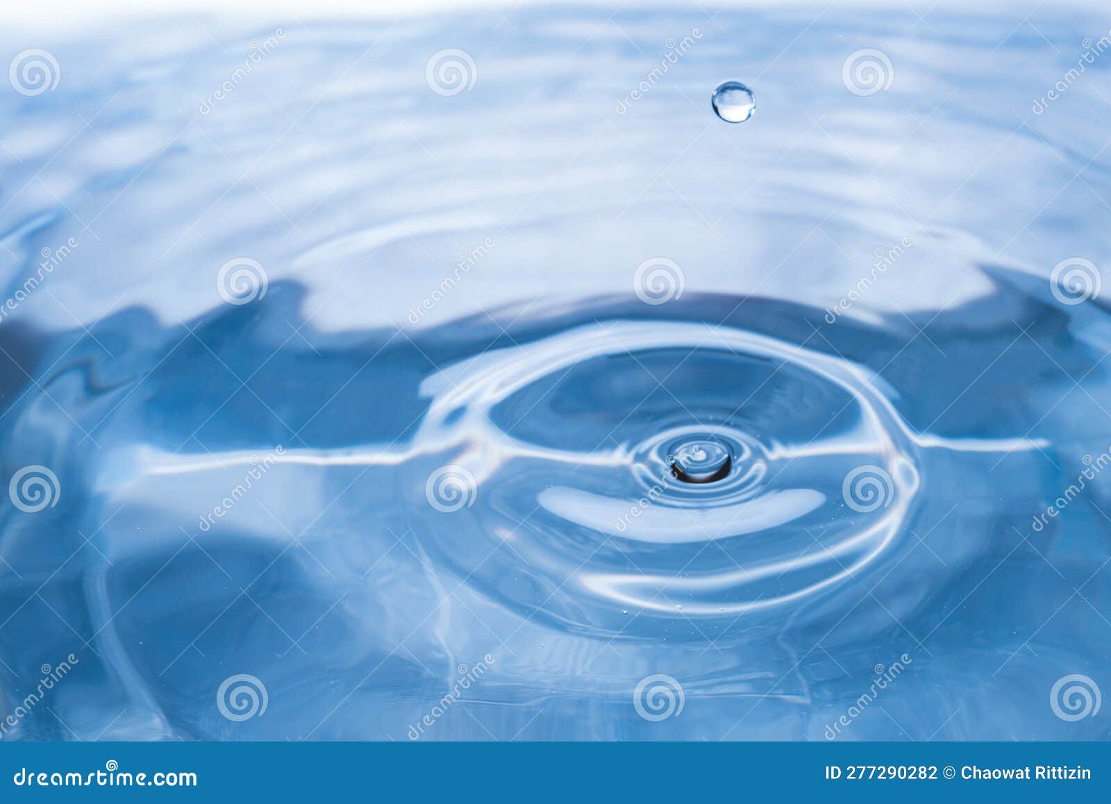 Water drop and wave splash stock photo. Image of bubble - 277290282