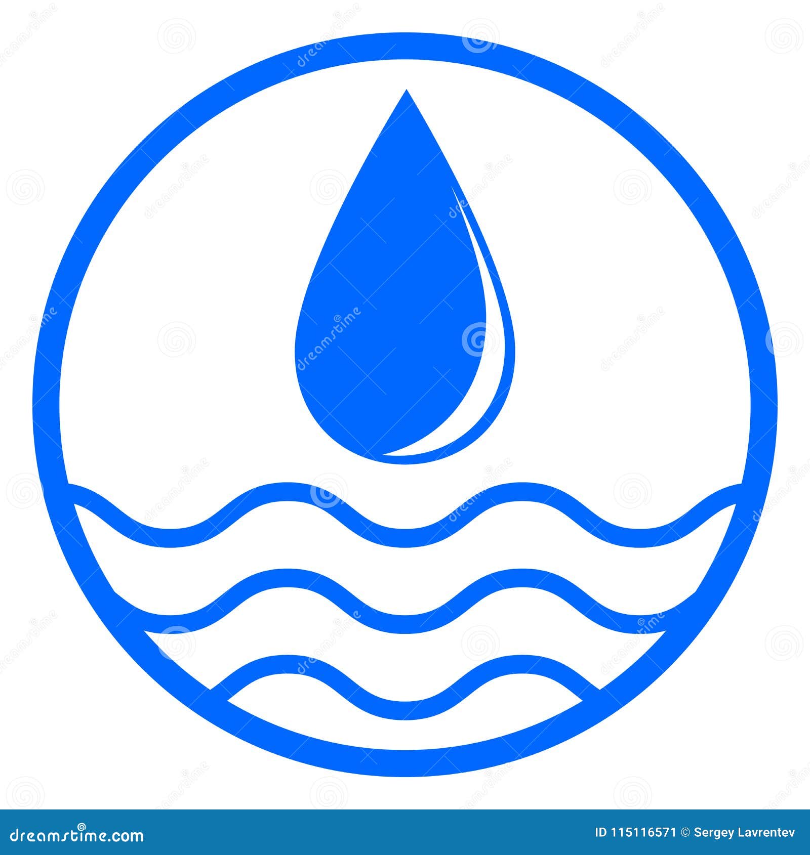 Water Drop and Wave stock vector. Illustration of nature - 115116571