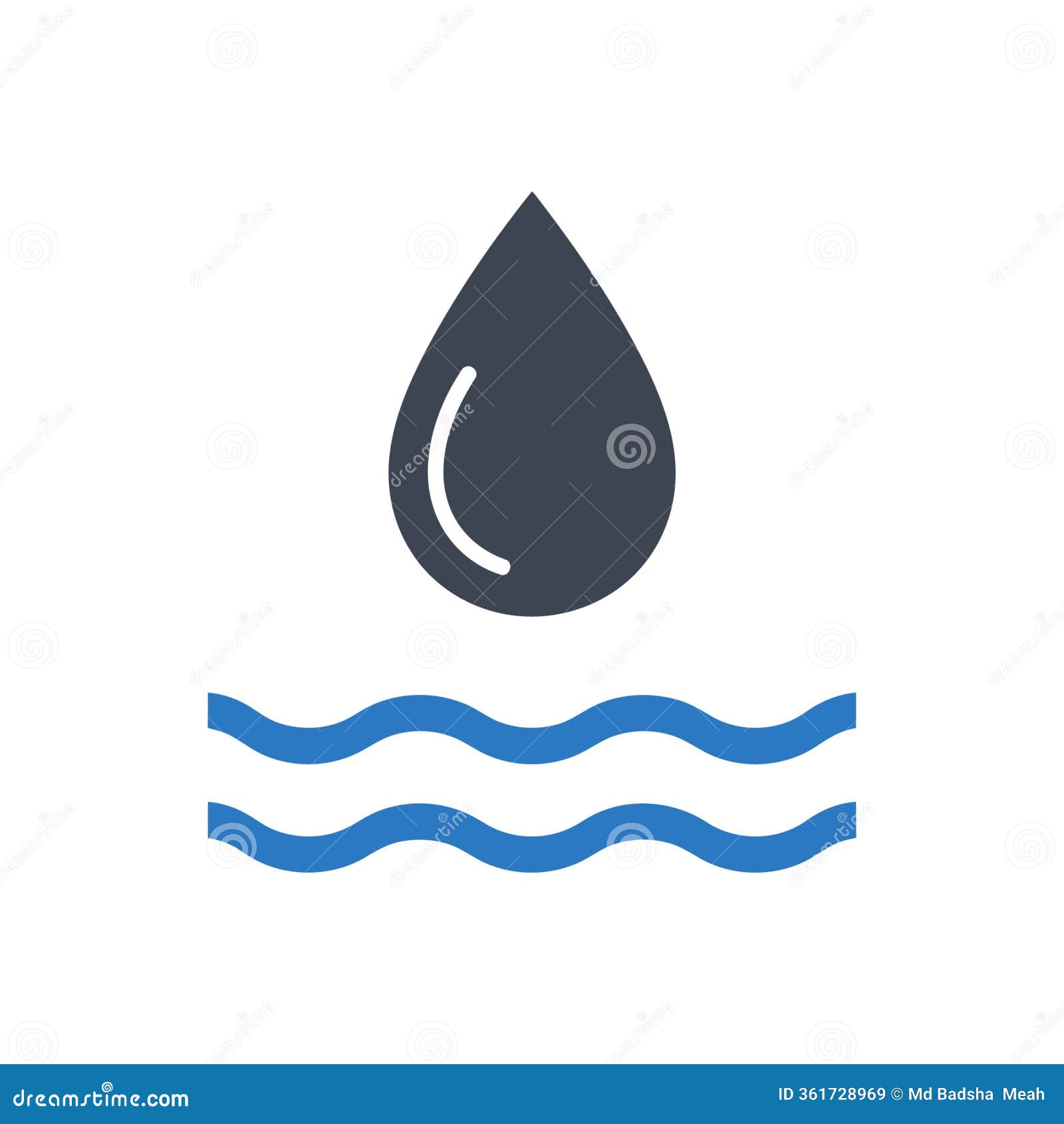 Water Drop Waves Icon stock illustration. Illustration of symbol ...