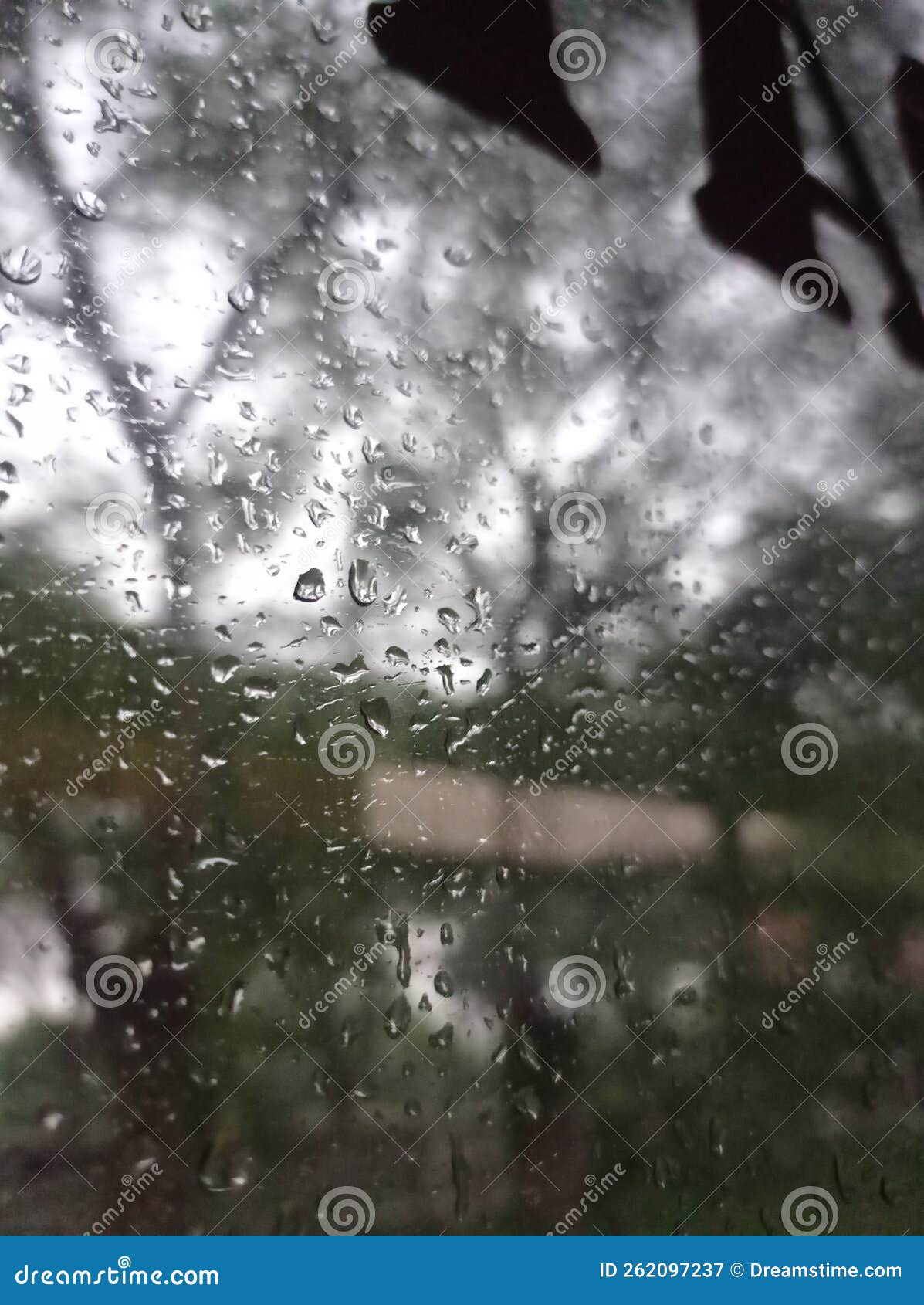 Water Drop Were Stick into Bus Window Stock Image - Image of monochrome ...