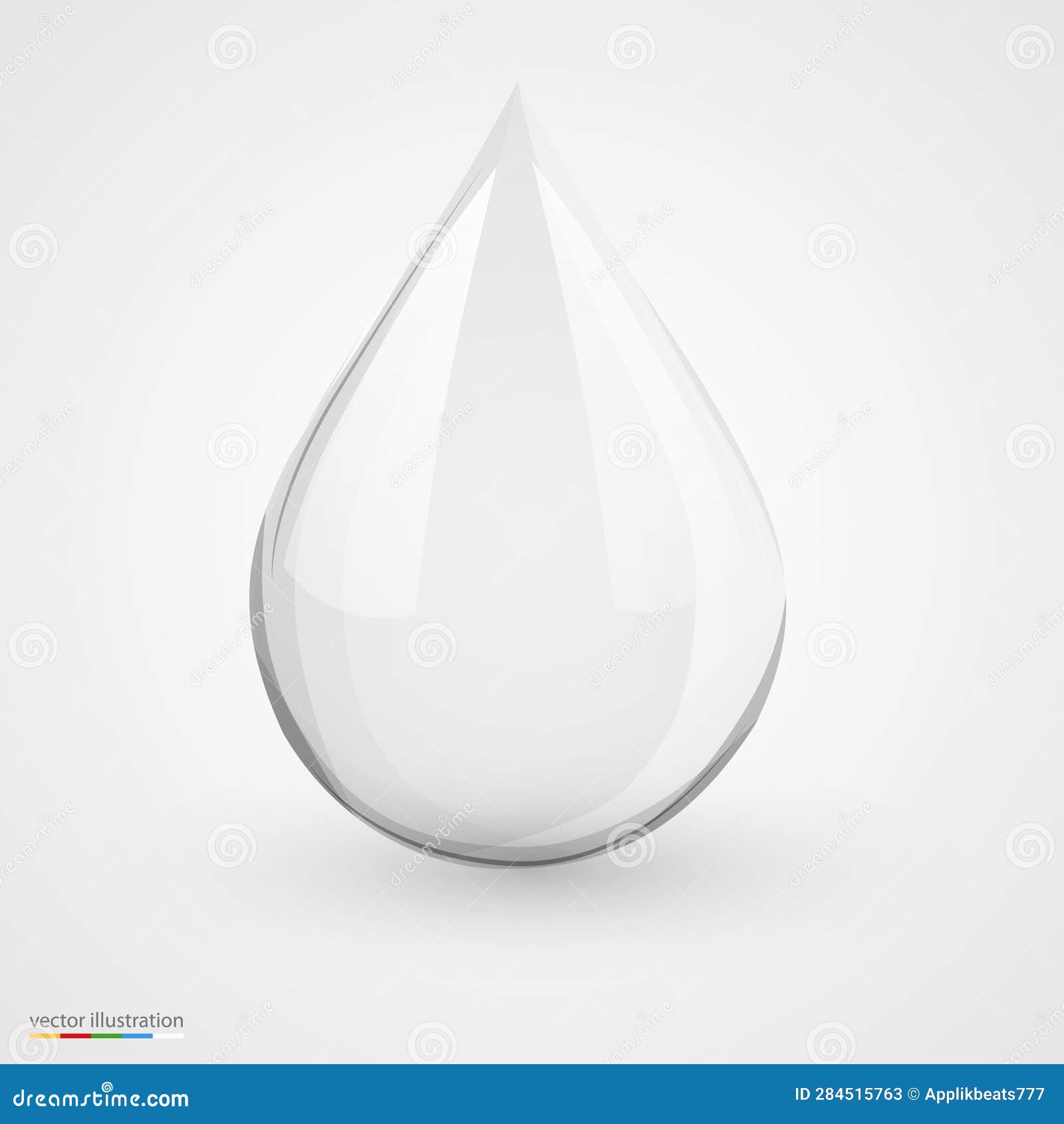 Water Drop on White Isolated Stock Vector - Illustration of cool, color ...