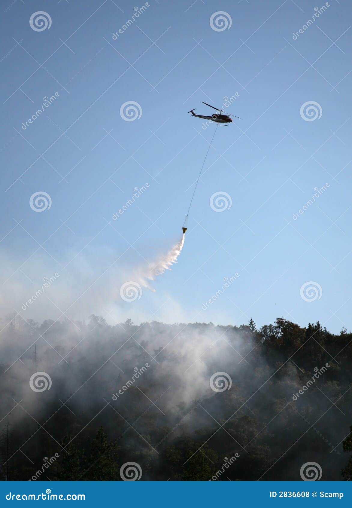 Water Drop on Wildfire editorial stock photo. Image of fighters - 2836608