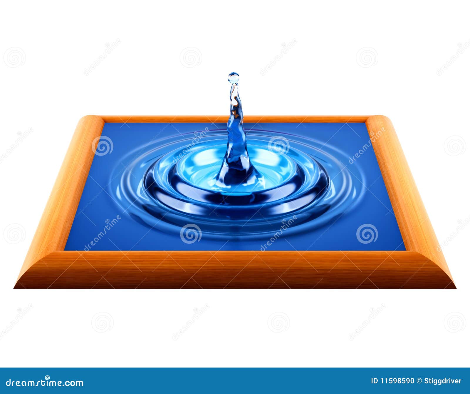 Water drop in wood frame stock illustration. Illustration of frame ...
