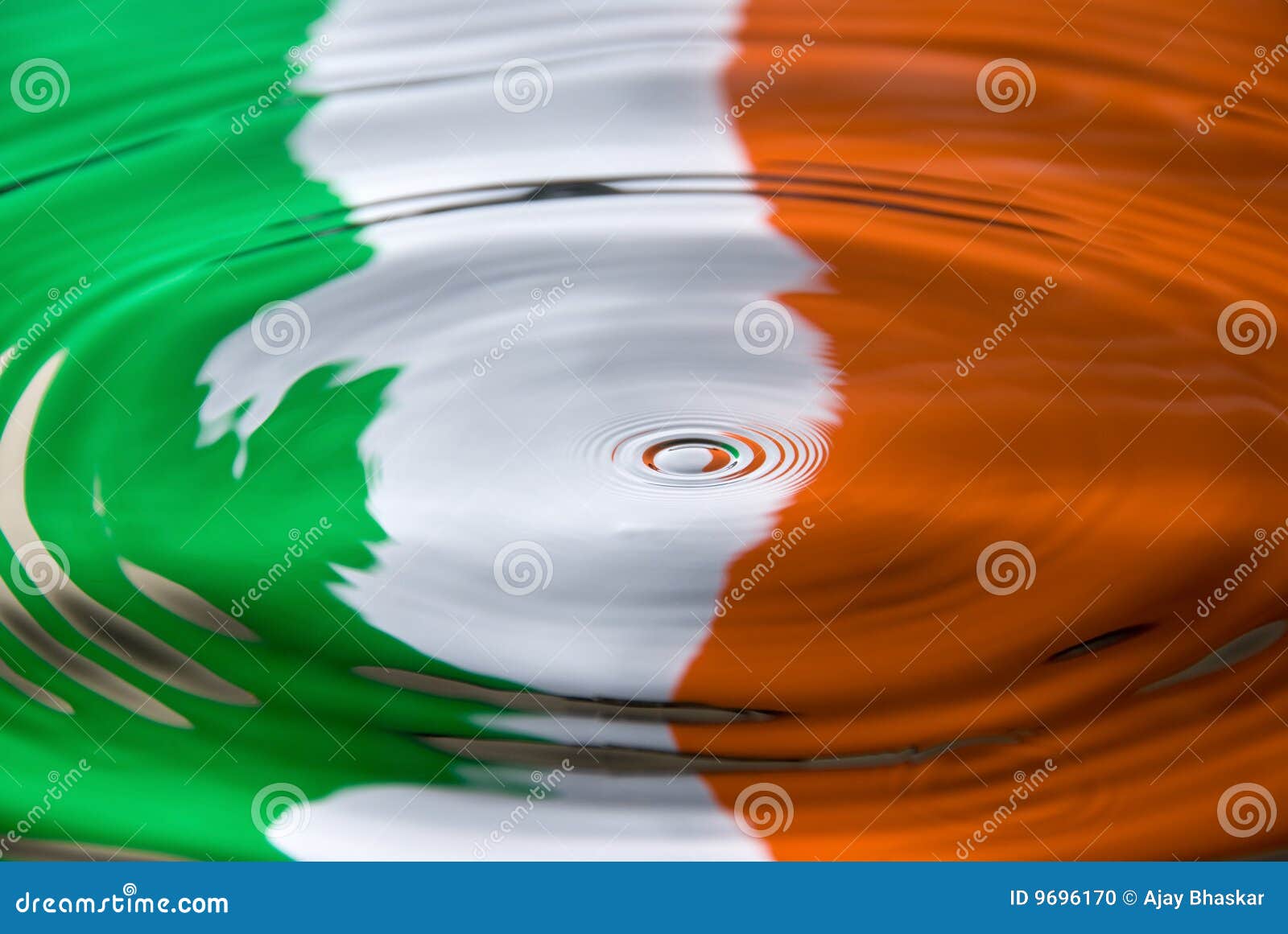 Water Droplet Against an Irish Flag Stock Photo - Image of orange ...