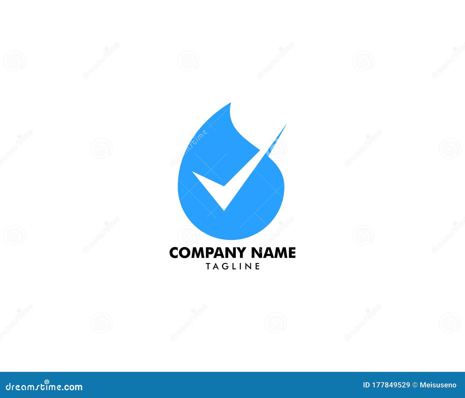 Water Droplet and Check Mark Logo Icon Stock Vector - Illustration of ...