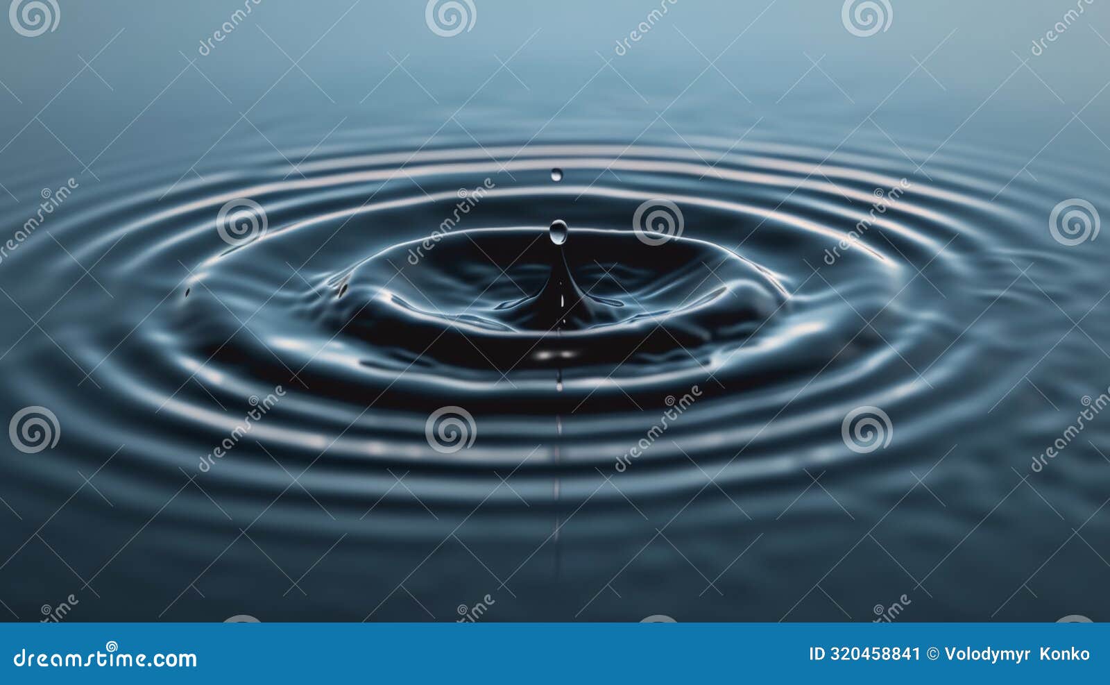 Water Droplet Creating Ripples on a Calm Surface Stock Image - Image of ...